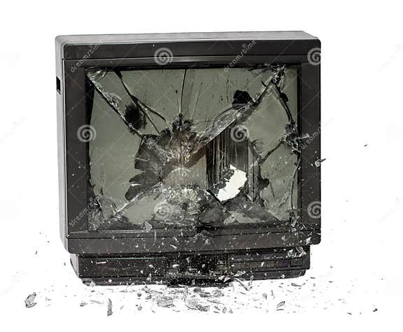 TV explode stock photo. Image of electricity, fritter - 37382712