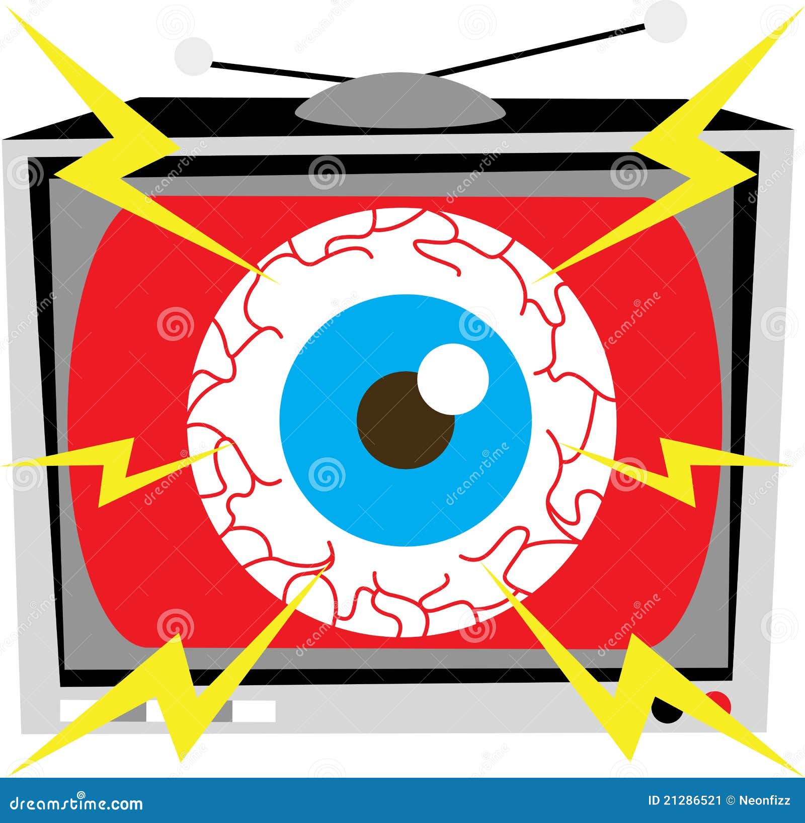 TV Eye Illustration stock vector. Illustration of popular - 21286521