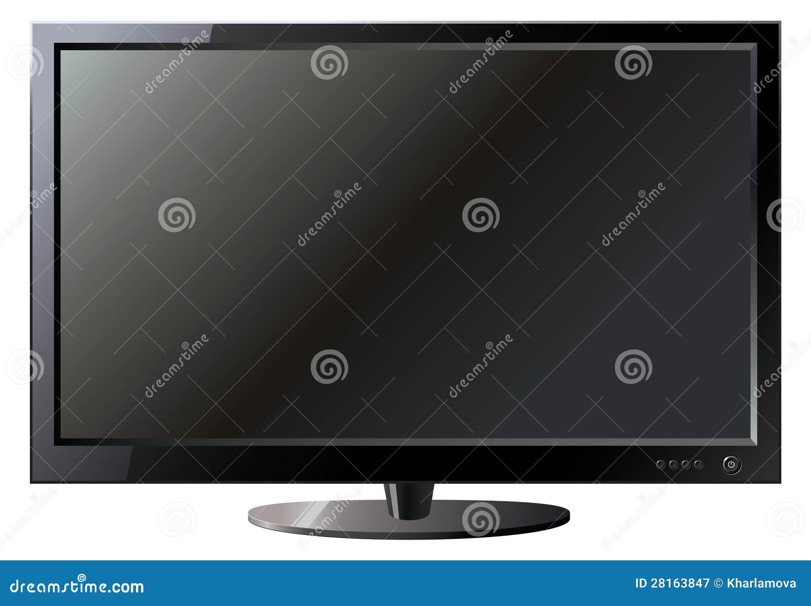 TV flat screen lcd stock vector. Illustration of contemporary - 28163847