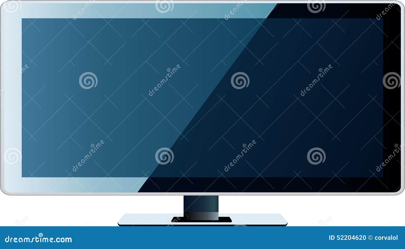 TV flat screen lcd, plasma stock illustration. Illustration of ...