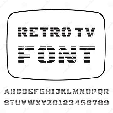 TV Font stock vector. Illustration of effect, cool, screen - 84232061