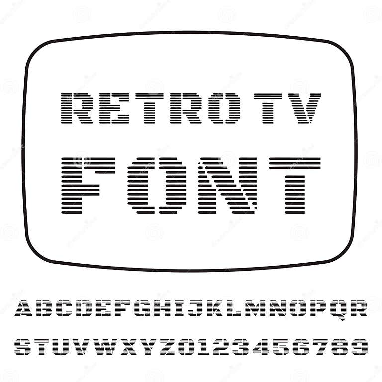 TV Font stock vector. Illustration of effect, cool, screen - 84232061