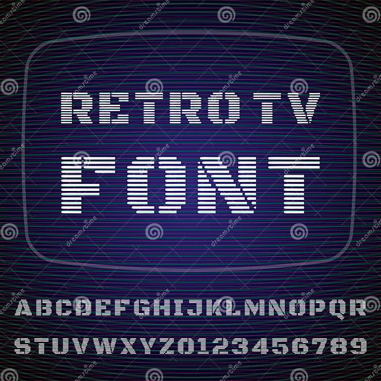 TV Font stock vector. Illustration of font, digital, pixel - 84234110