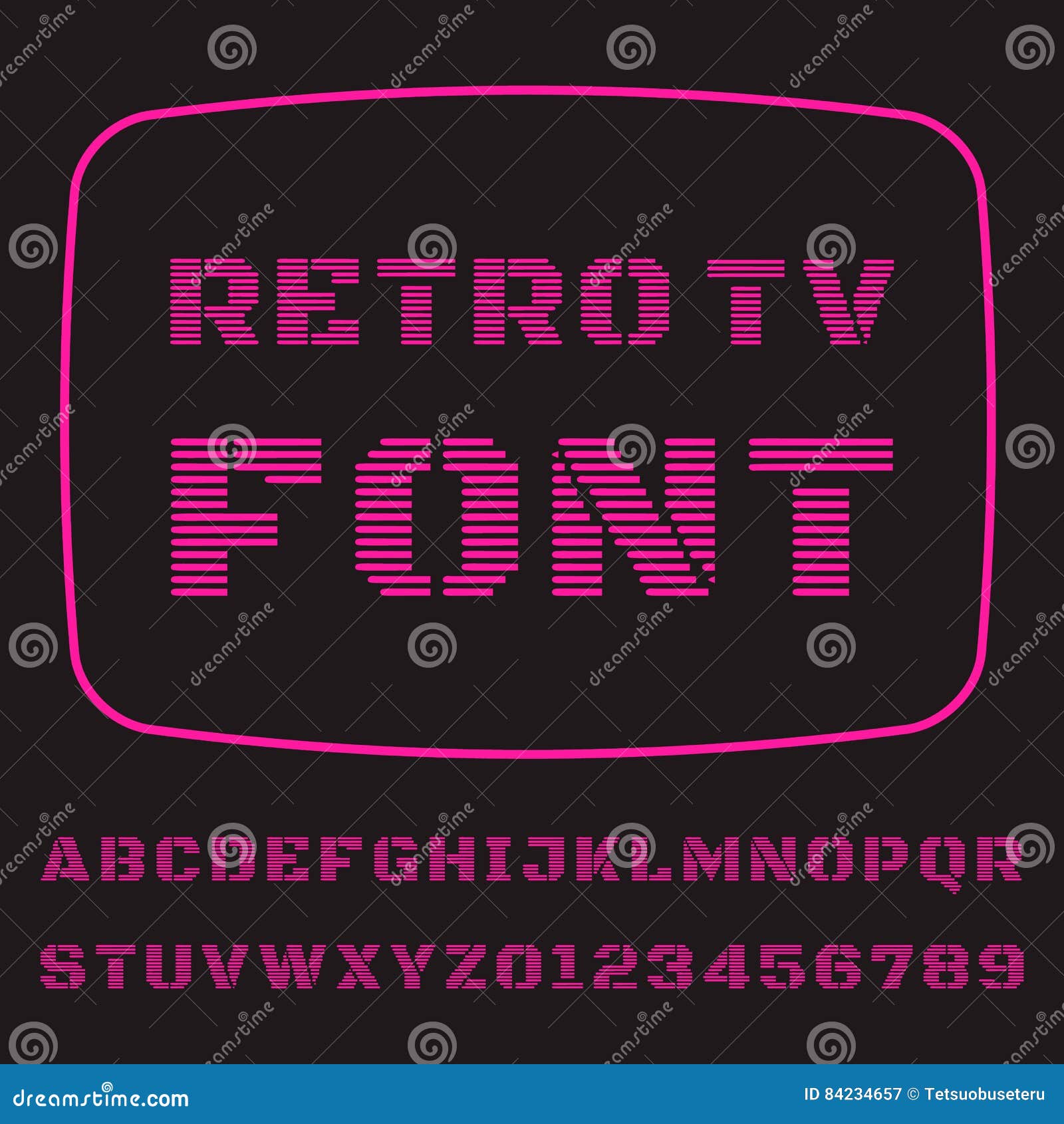 TV Font stock vector. Illustration of modern, digital - 84234657