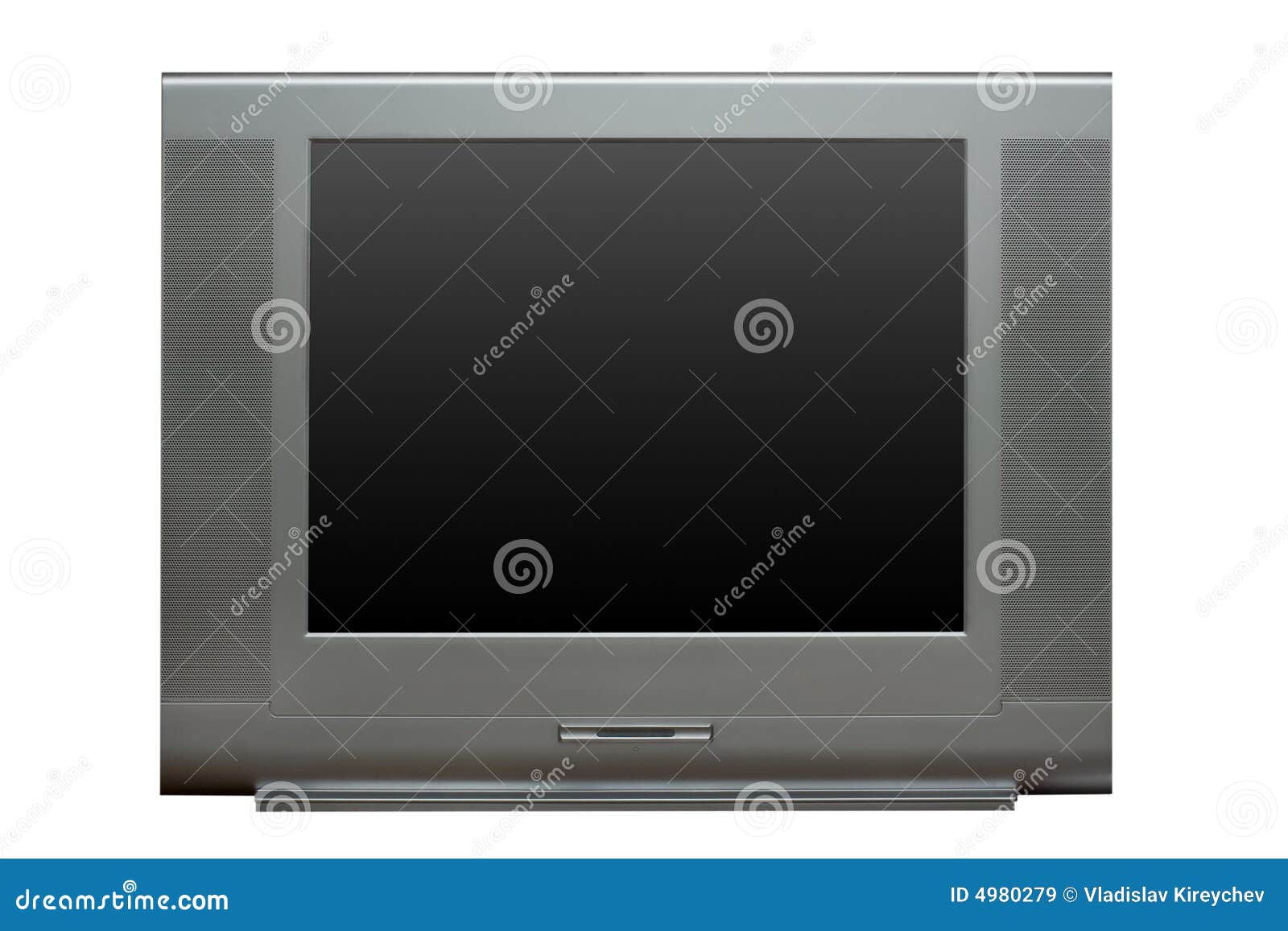 TV, front view stock image. Image of electrical, television - 4980279