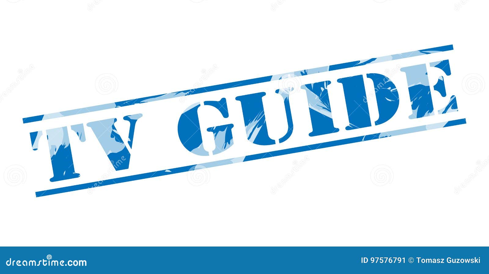 TV guide blue stamp stock illustration. Illustration of grunge - 97576791