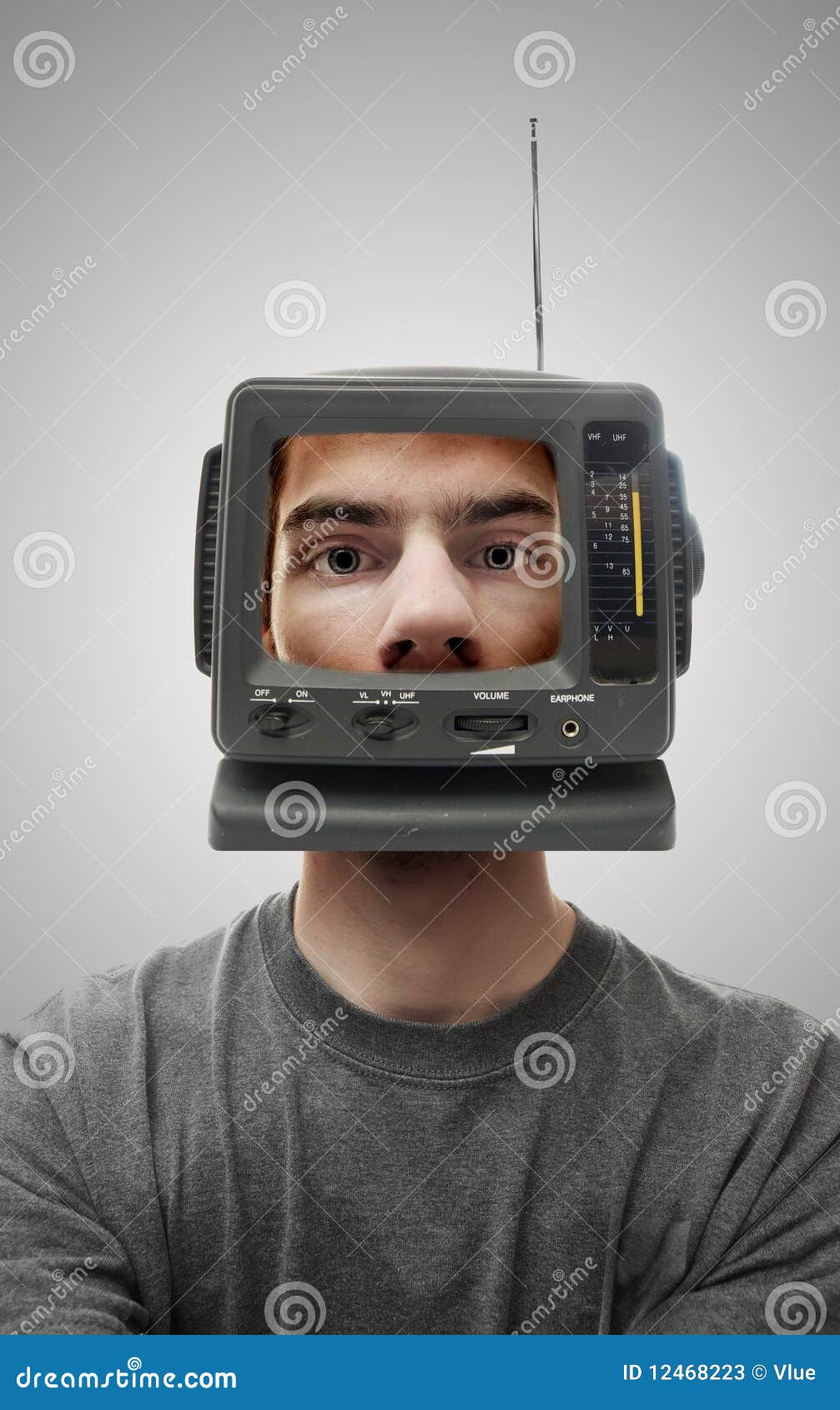 TV Head stock image. Image of delusion, couch, brainwashing - 12468223