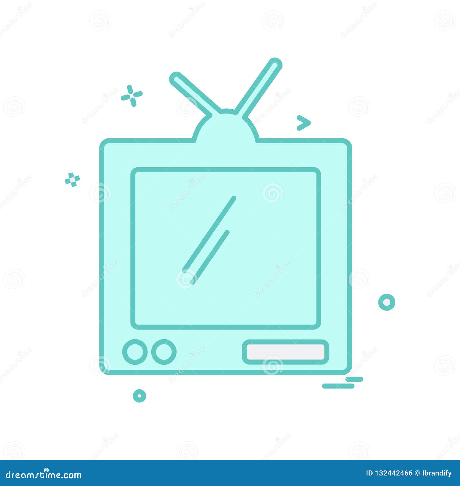Tv icon design vector stock vector. Illustration of media - 132442466