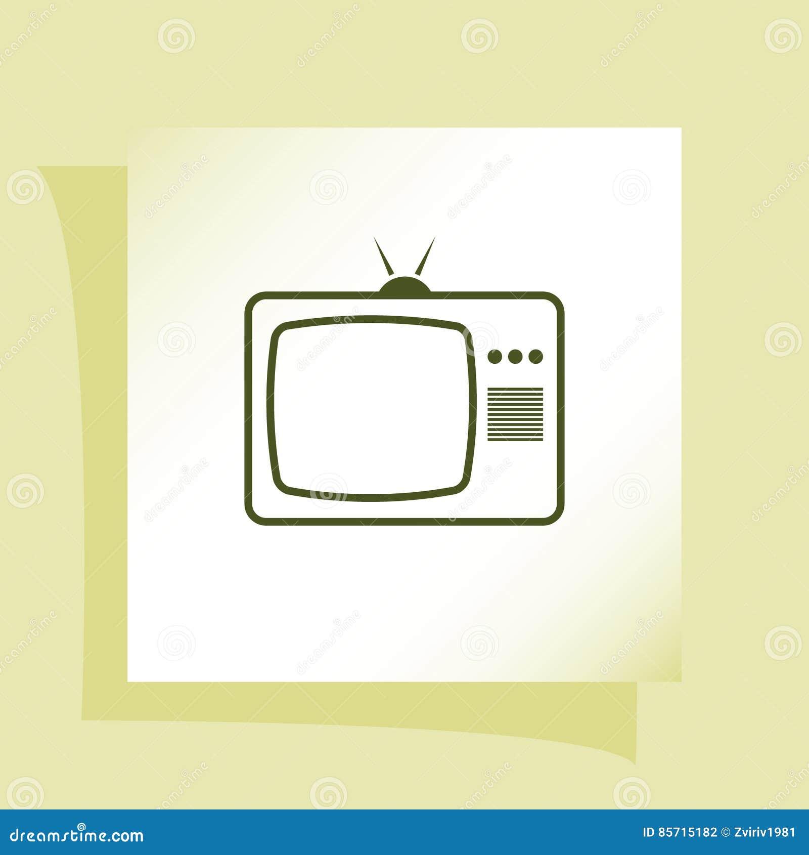 TV Icon. Flat Design Style. Vector Illustration Stock Illustration ...