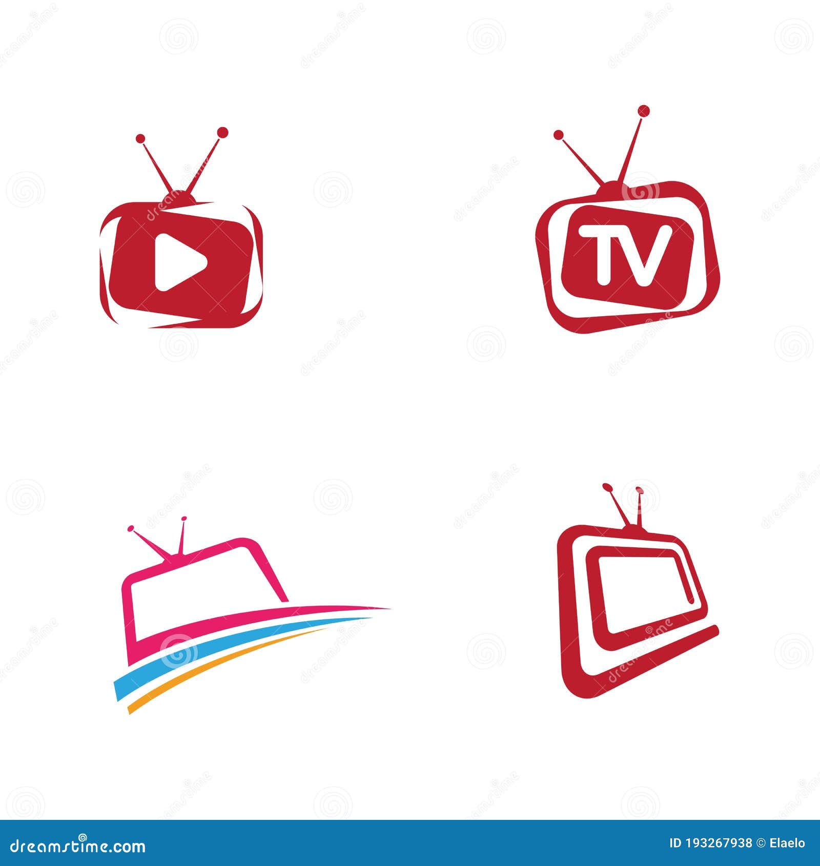 TV Icon Logo Vector Illustration Design Stock Vector - Illustration of ...