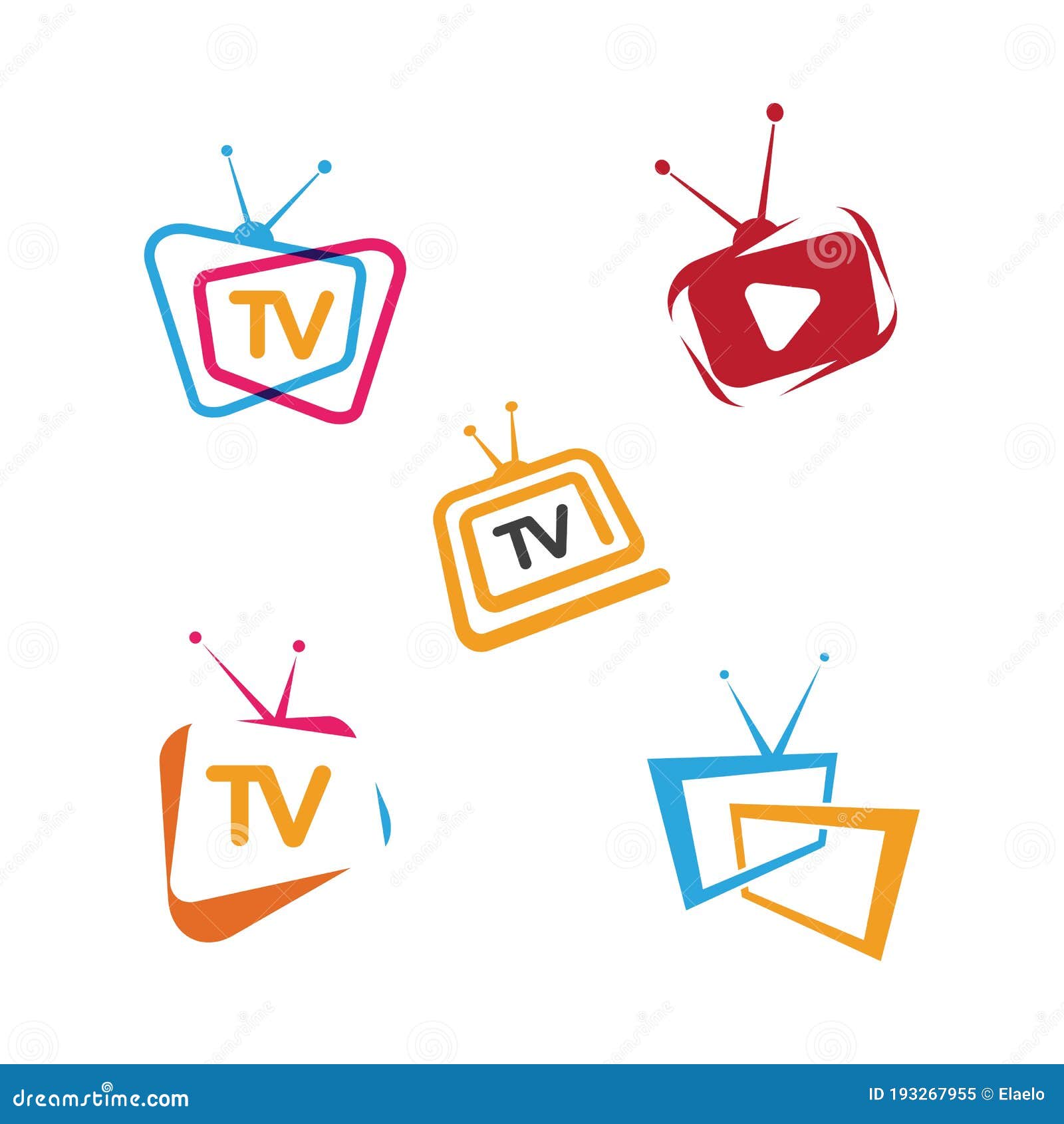 TV Icon Logo Vector Illustration Design Stock Vector - Illustration of ...