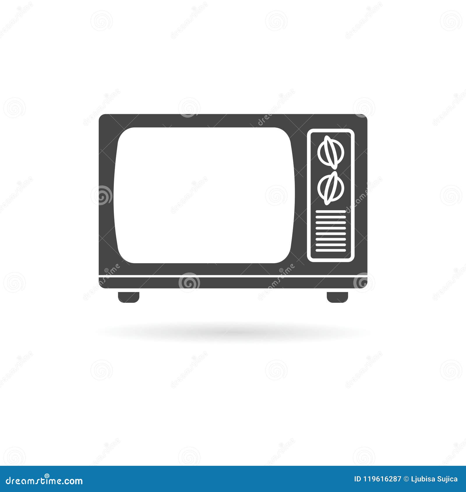 TV Icon, Old tv icon stock vector. Illustration of element - 119616287
