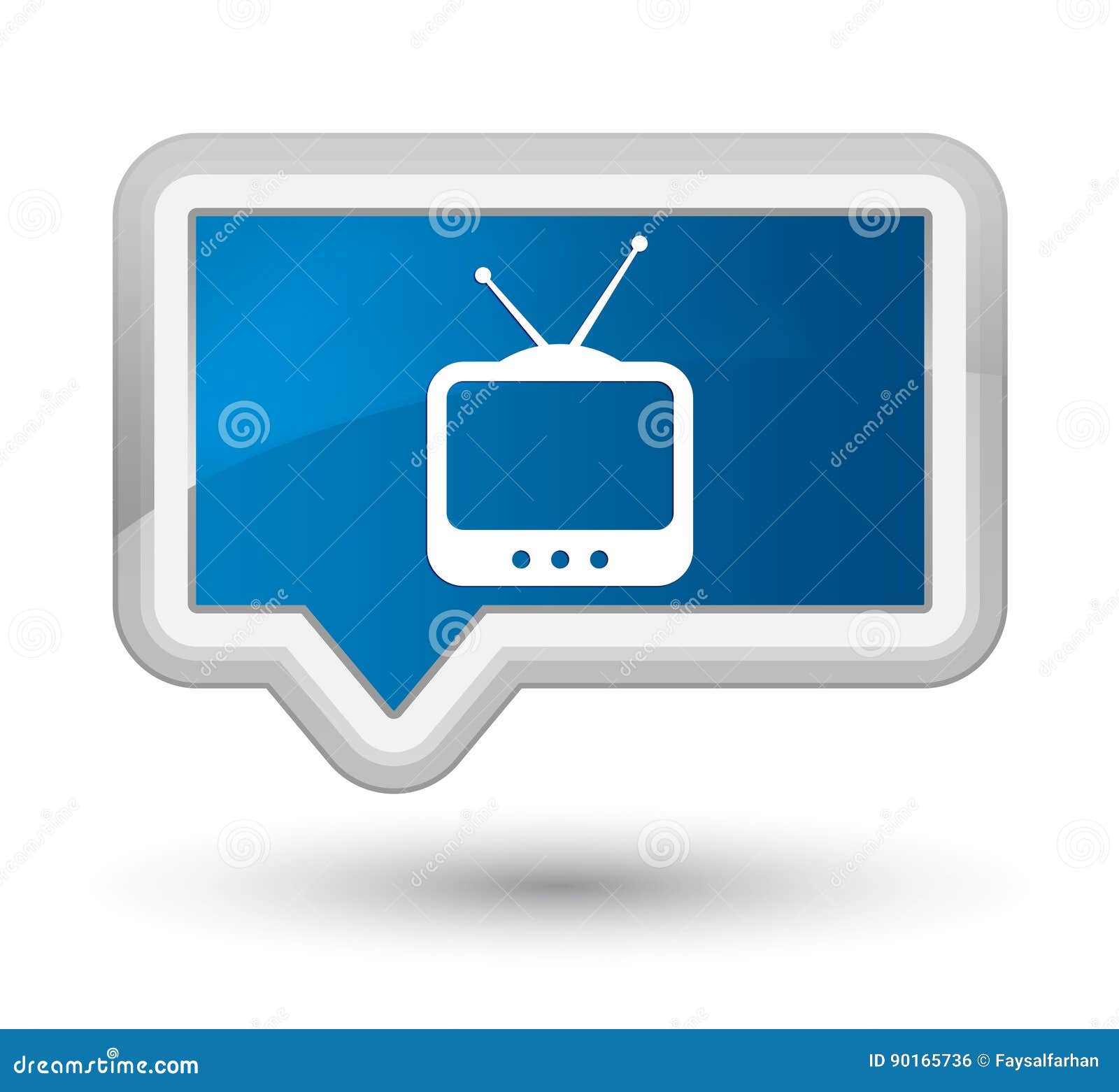 TV Icon Prime Blue Banner Button Stock Illustration - Illustration of ...