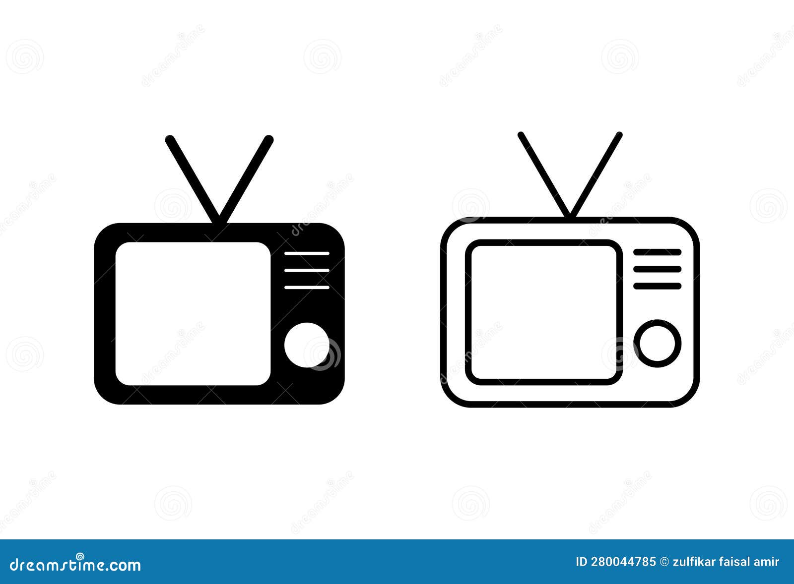 Tv Icon . Television Icon Vector Stock Vector - Illustration of design ...