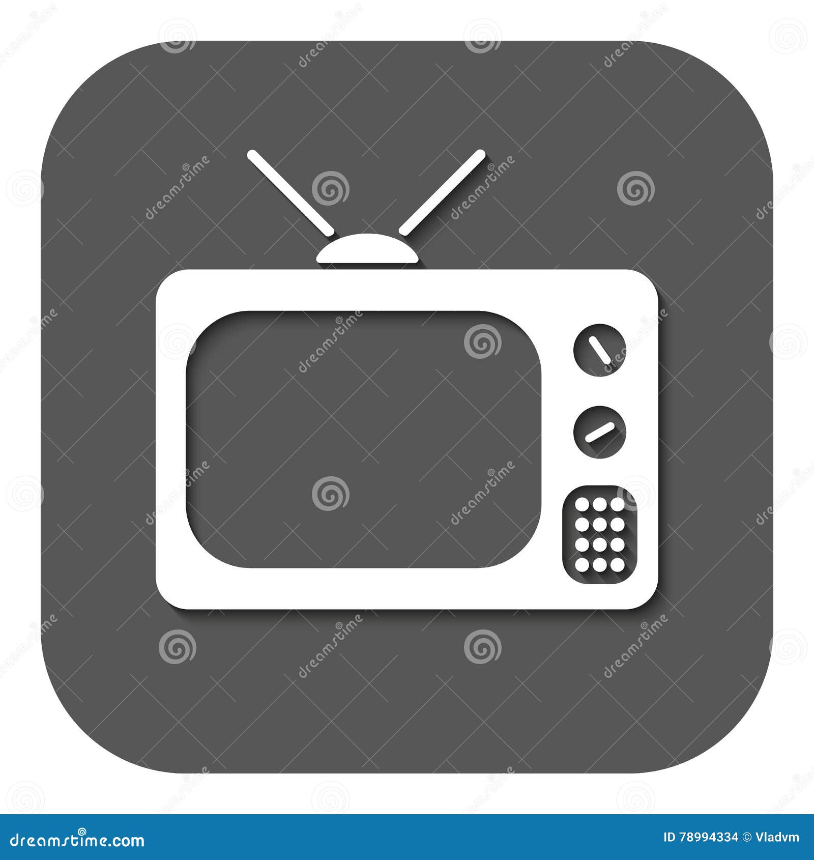 The Tv Icon. Television Symbol Stock Vector - Illustration of flat ...
