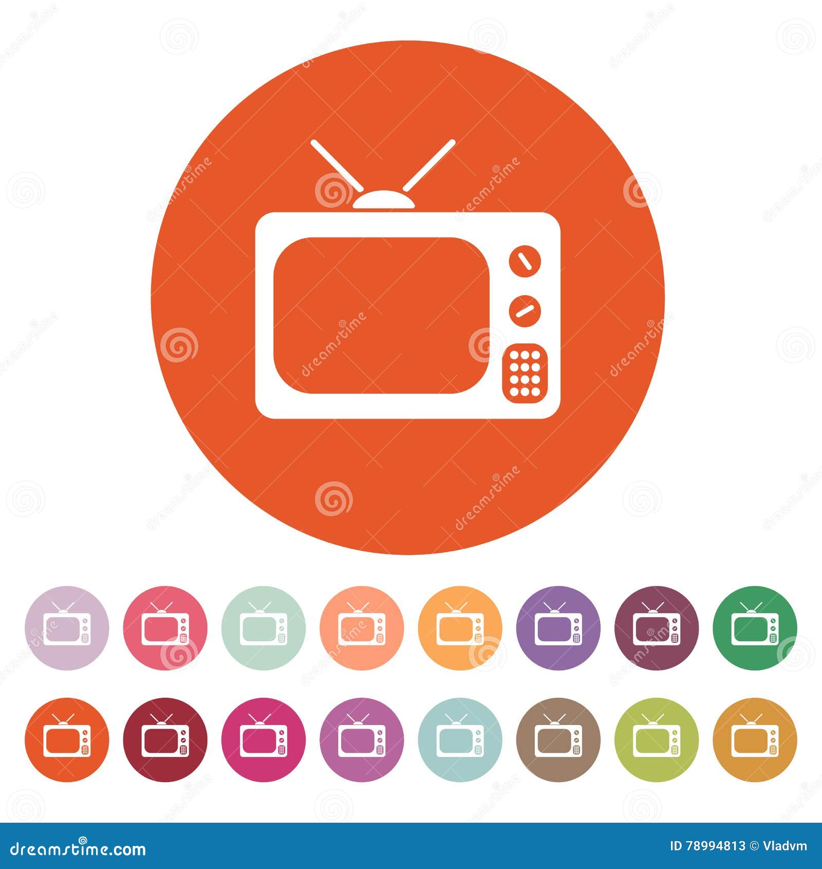 The Tv Icon. Television Symbol Stock Vector - Illustration of ...
