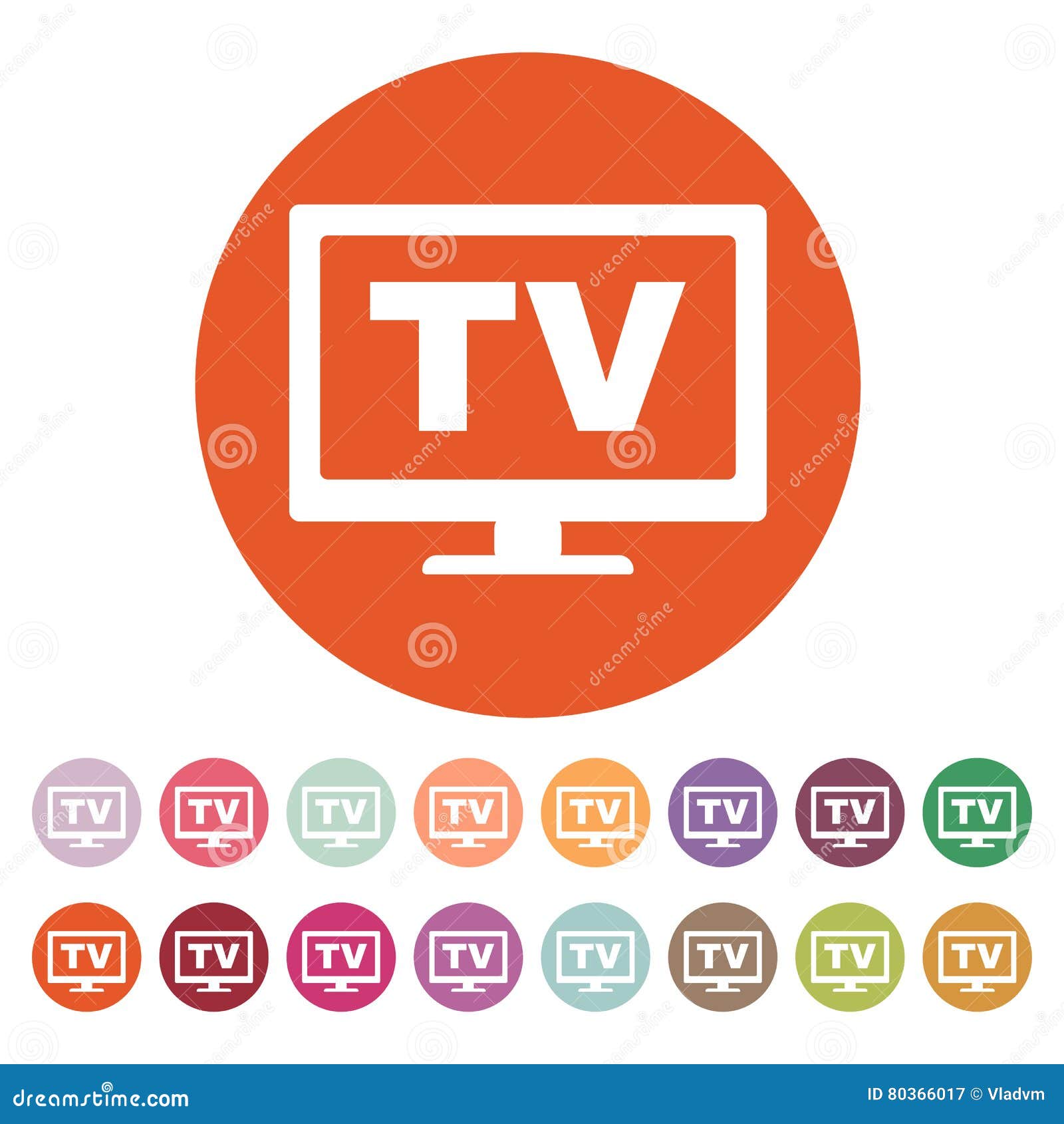 The Tv Icon. Television and Telly, Telecasting, Broadcast Symbol Stock ...