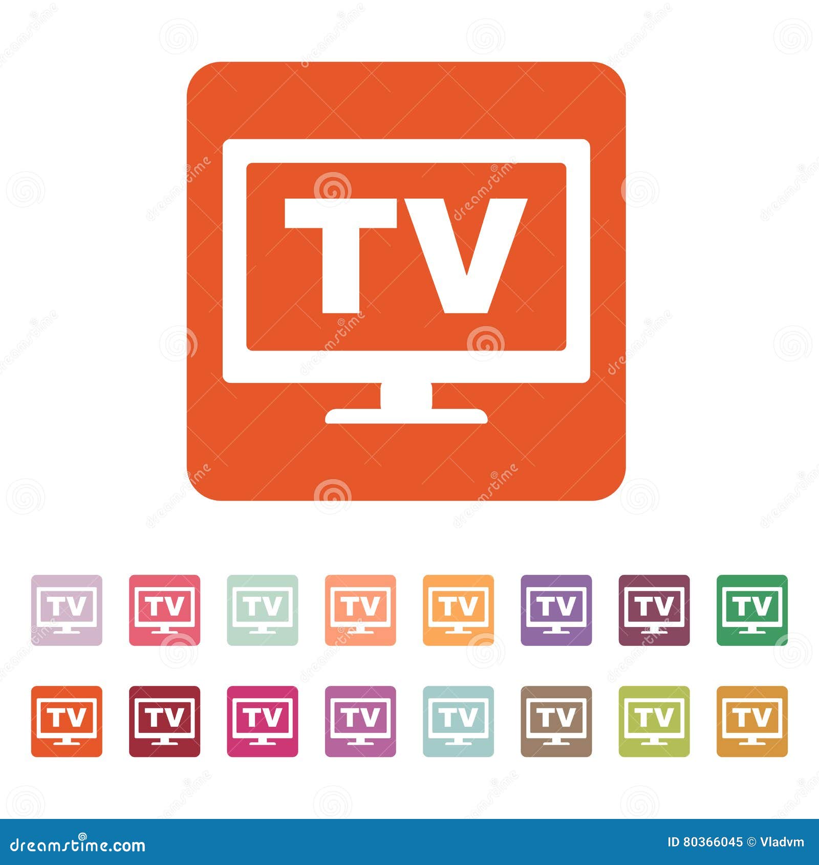 The Tv Icon. Television and Telly, Telecasting, Broadcast Symbol Stock ...