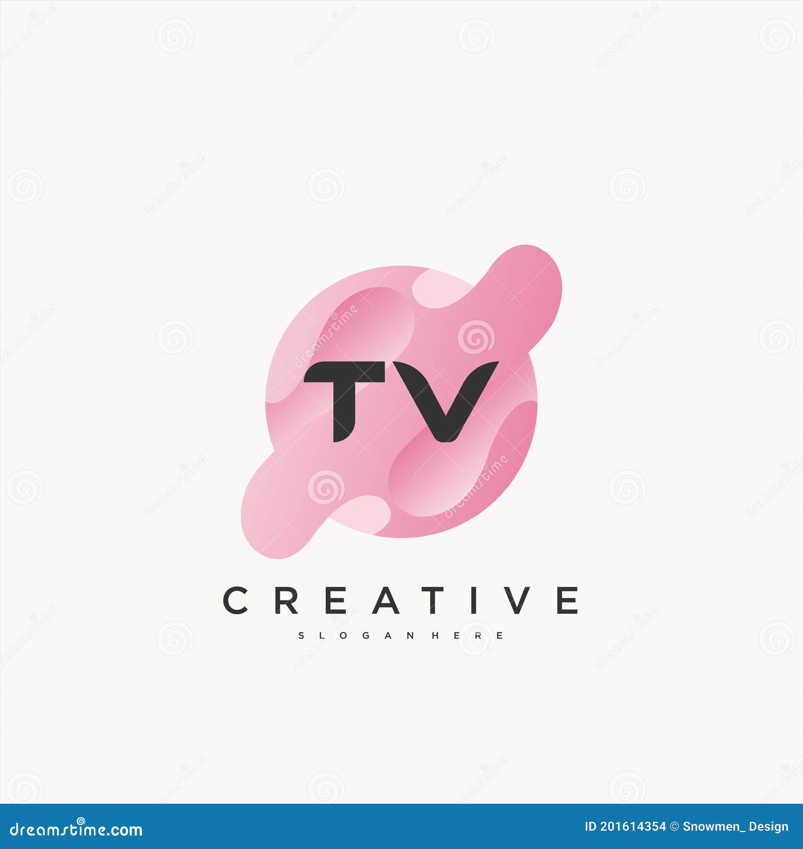 TV Initial Letter Colorful Logo Icon Design Template Elements Vector ...