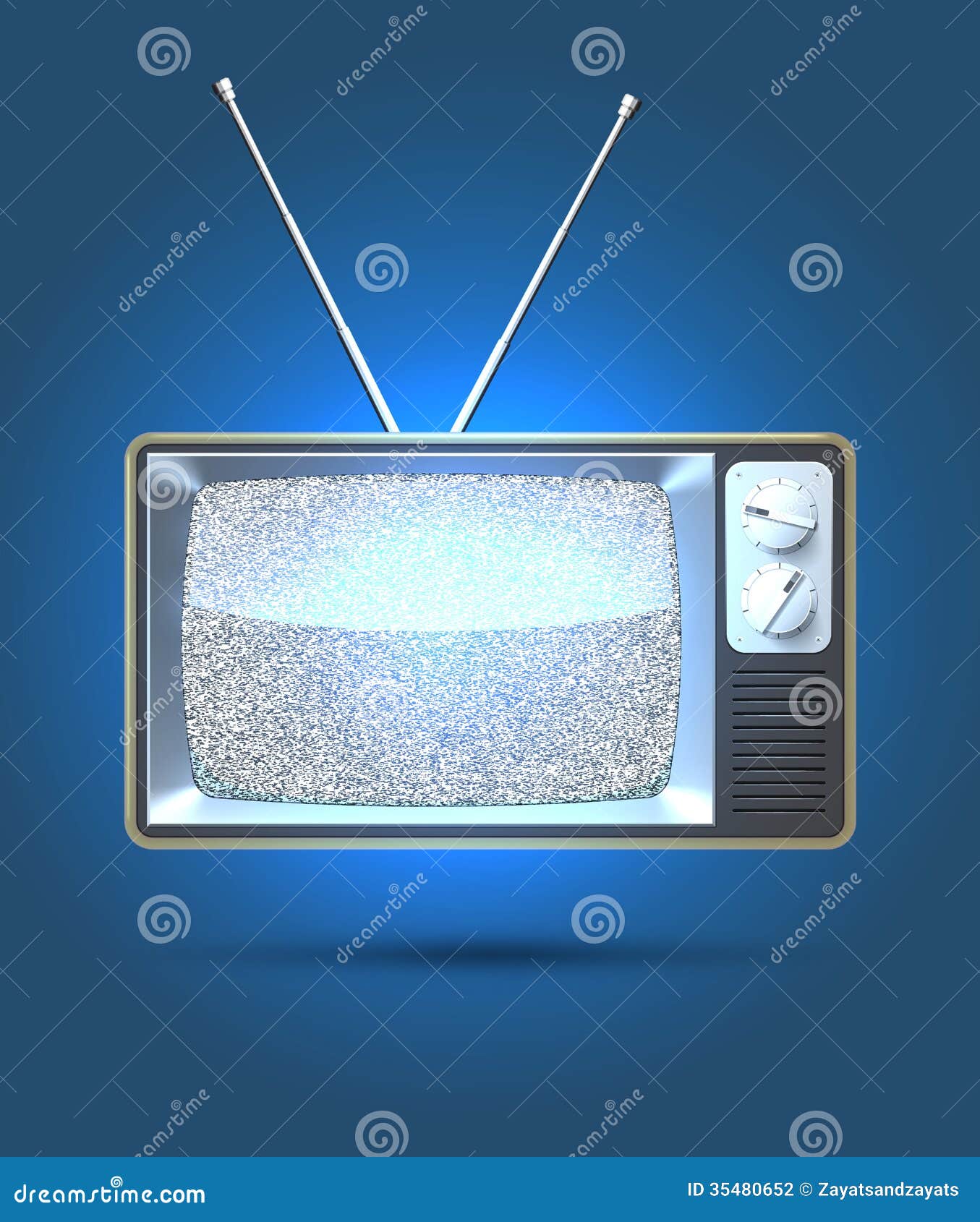 TV interference stock vector. Illustration of gray, analog - 35480652