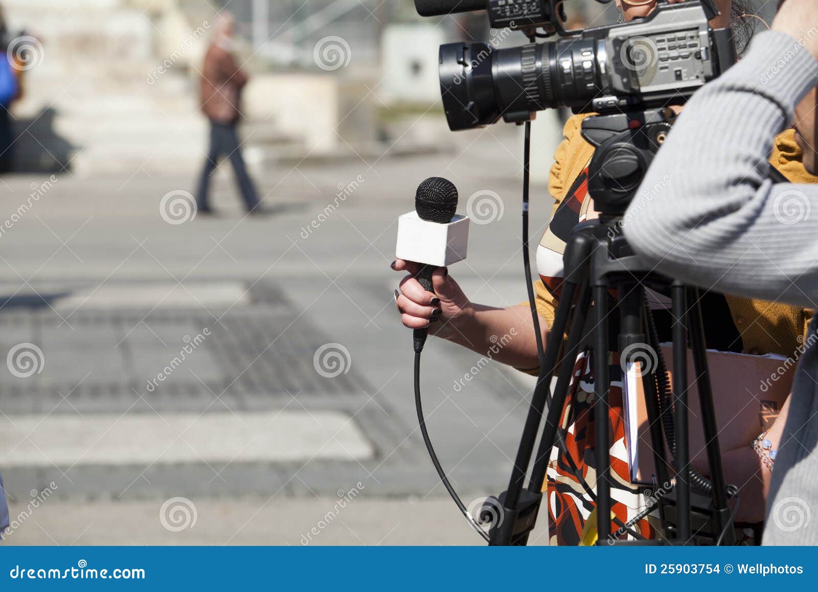 TV interview stock photo. Image of media, information - 25903754