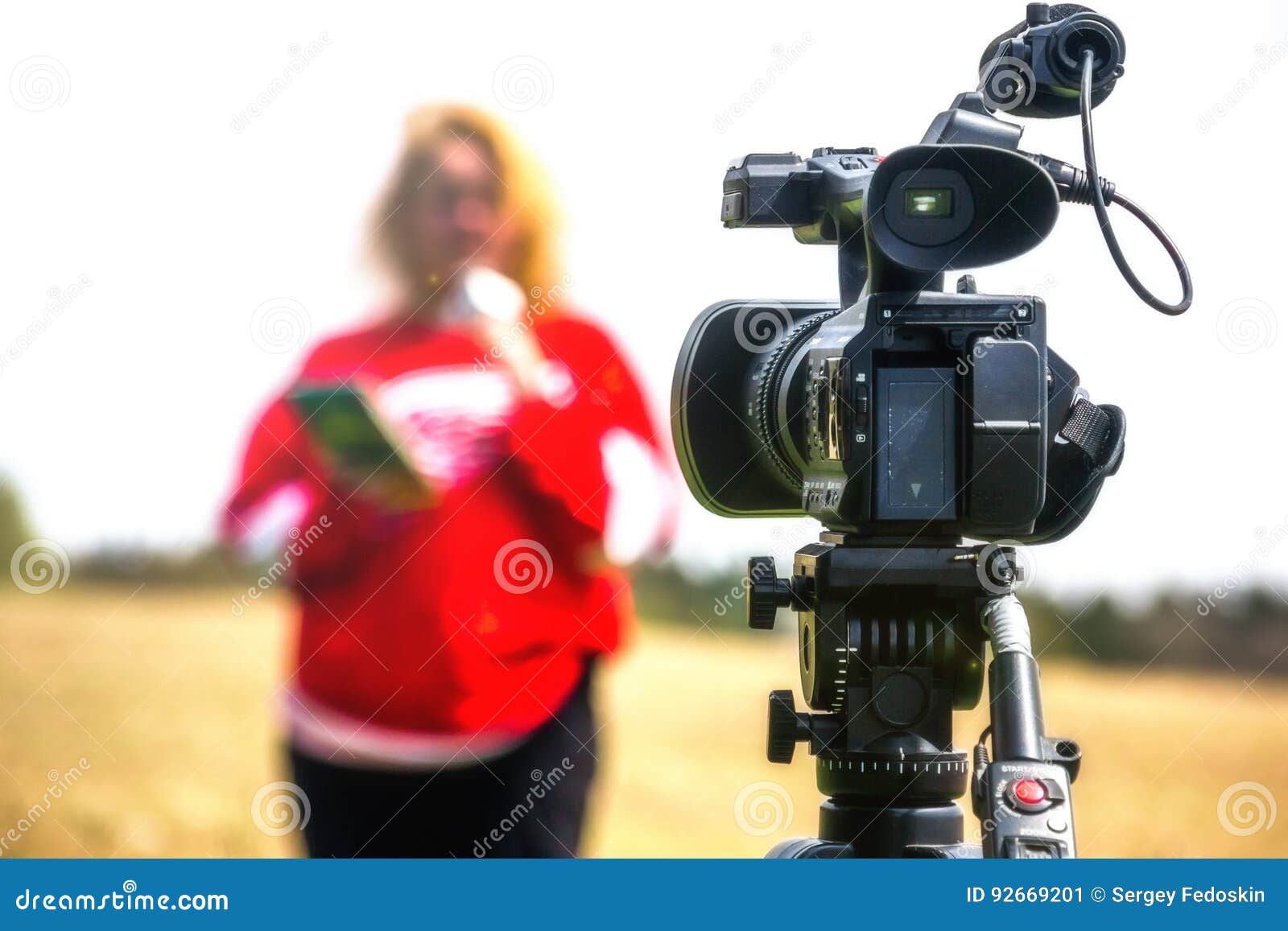 TV interview stock image. Image of light, career, open - 92669201
