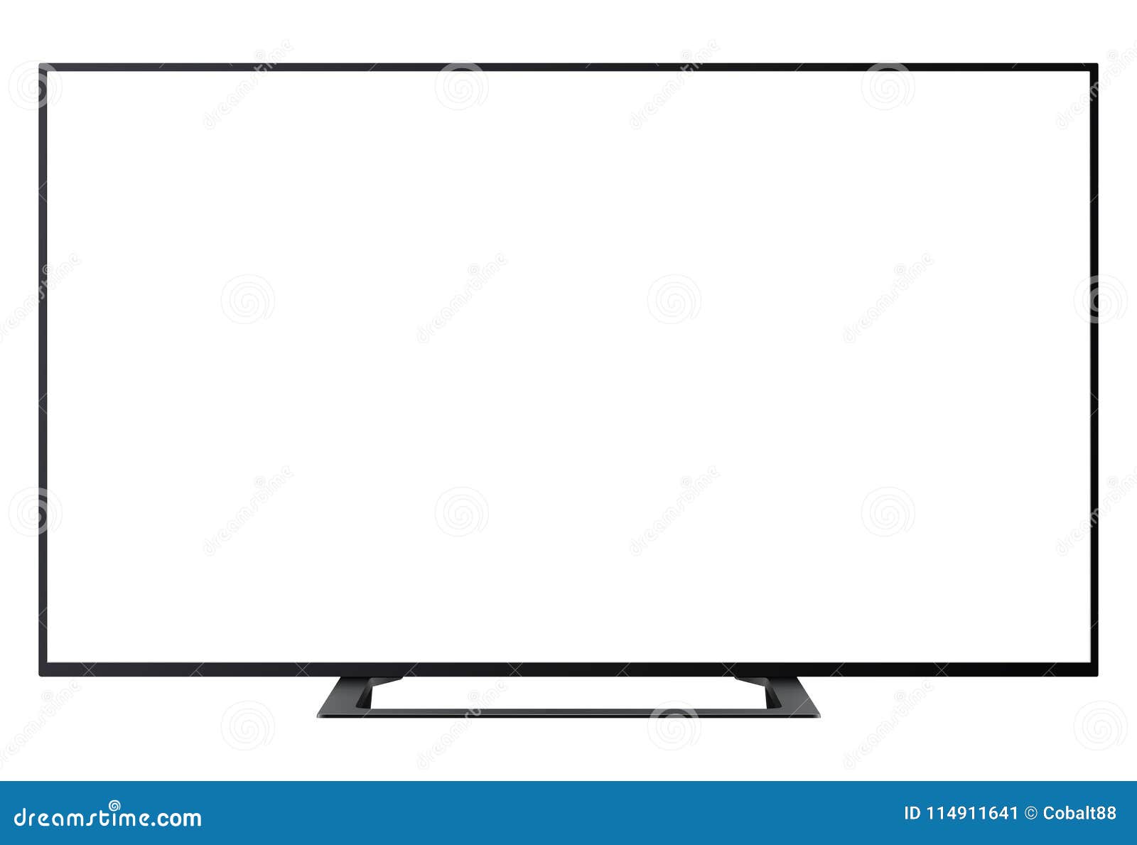 TV Isolated with Empty Screen Stock Vector - Illustration of definition ...