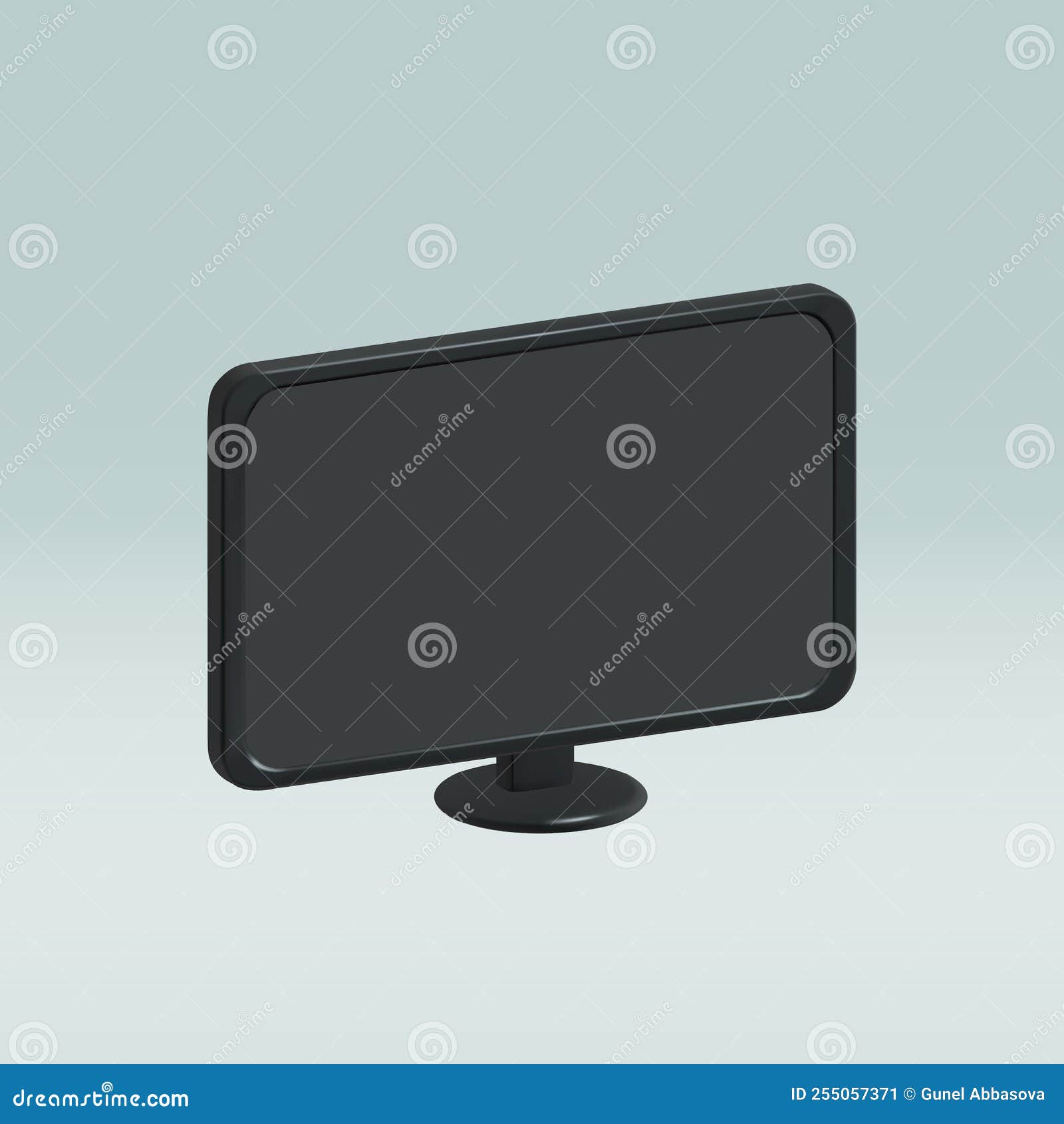 TV Isolated 3d Icon. Plasma Tv 3d Illustration Stock Vector ...