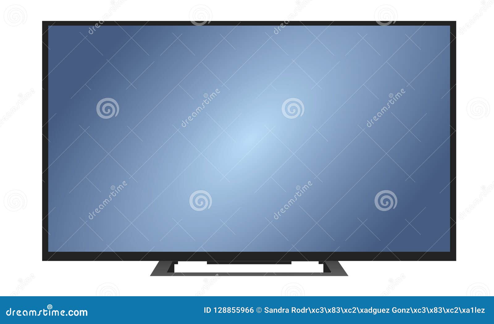 TV. Isolated Modern Television, Flat Screen Lcd Stock Illustration ...