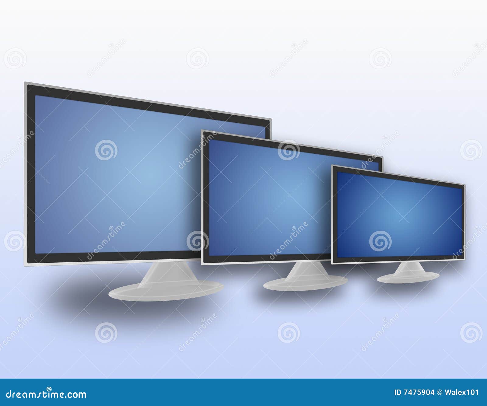 TV LCD flat screen (01) stock illustration. Illustration of science ...