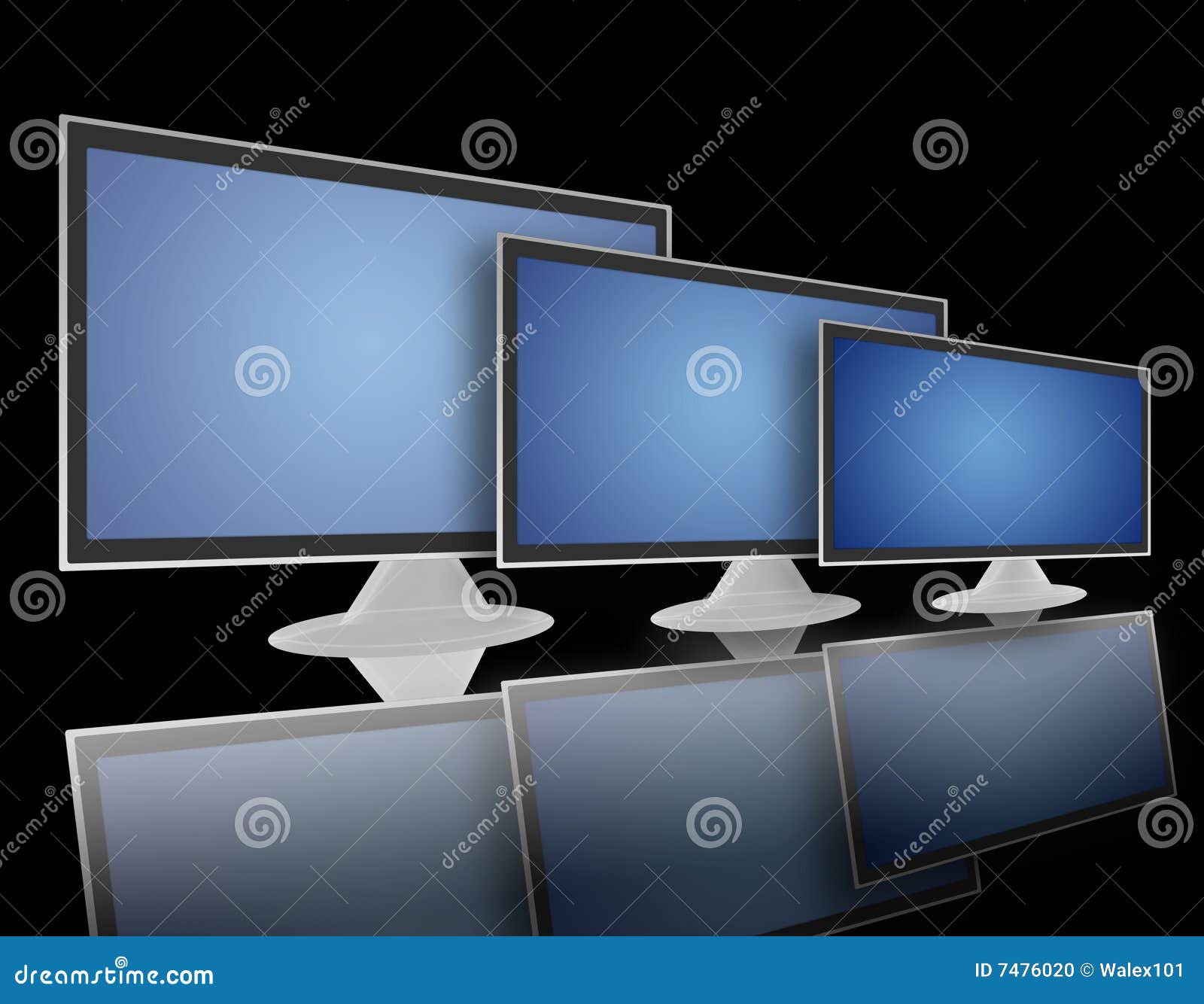 TV LCD flat screen (02) stock illustration. Illustration of object ...