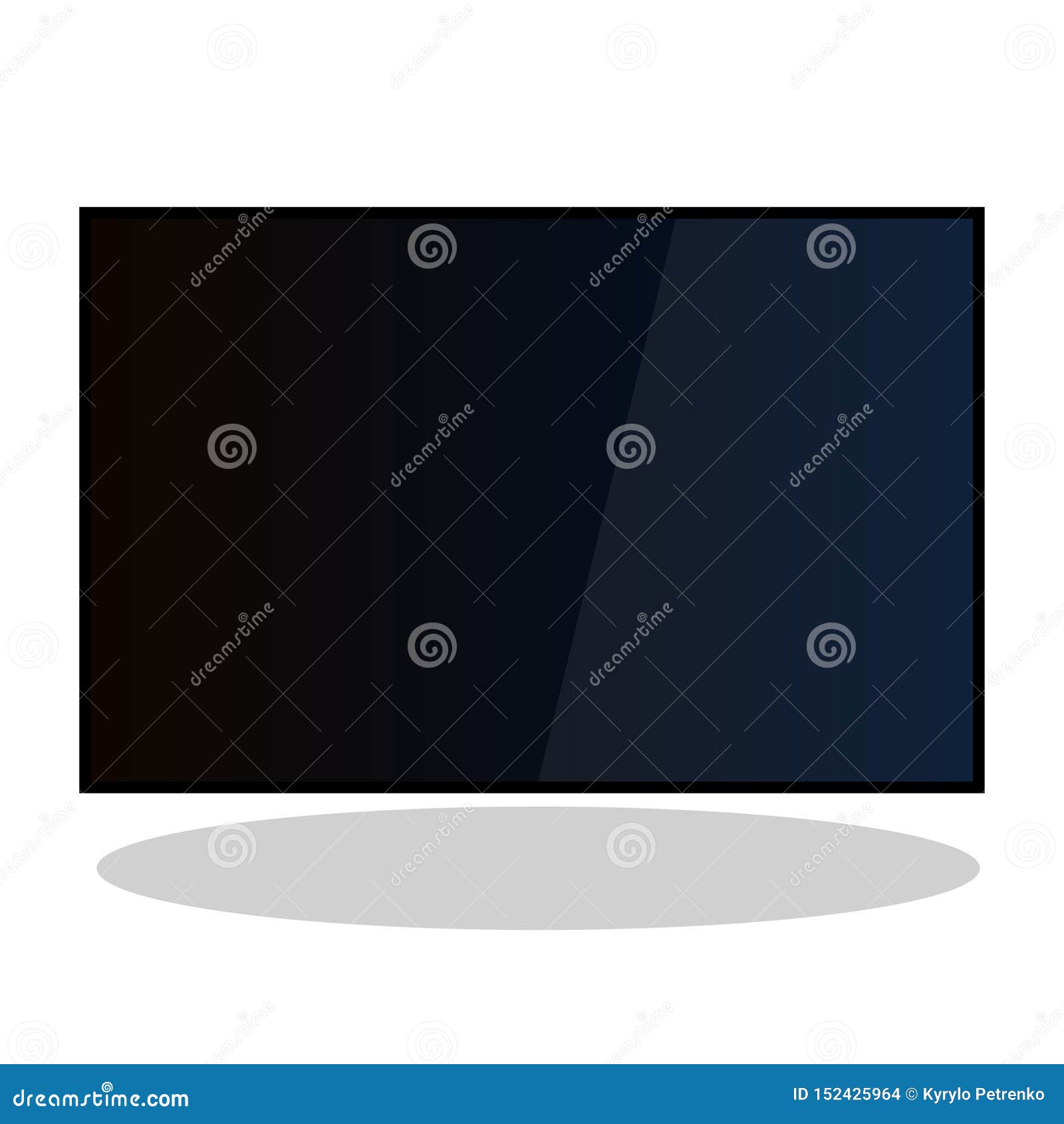 Tv Lcd Wide Plasma 4k Vector Flat Stock Vector - Illustration of white ...