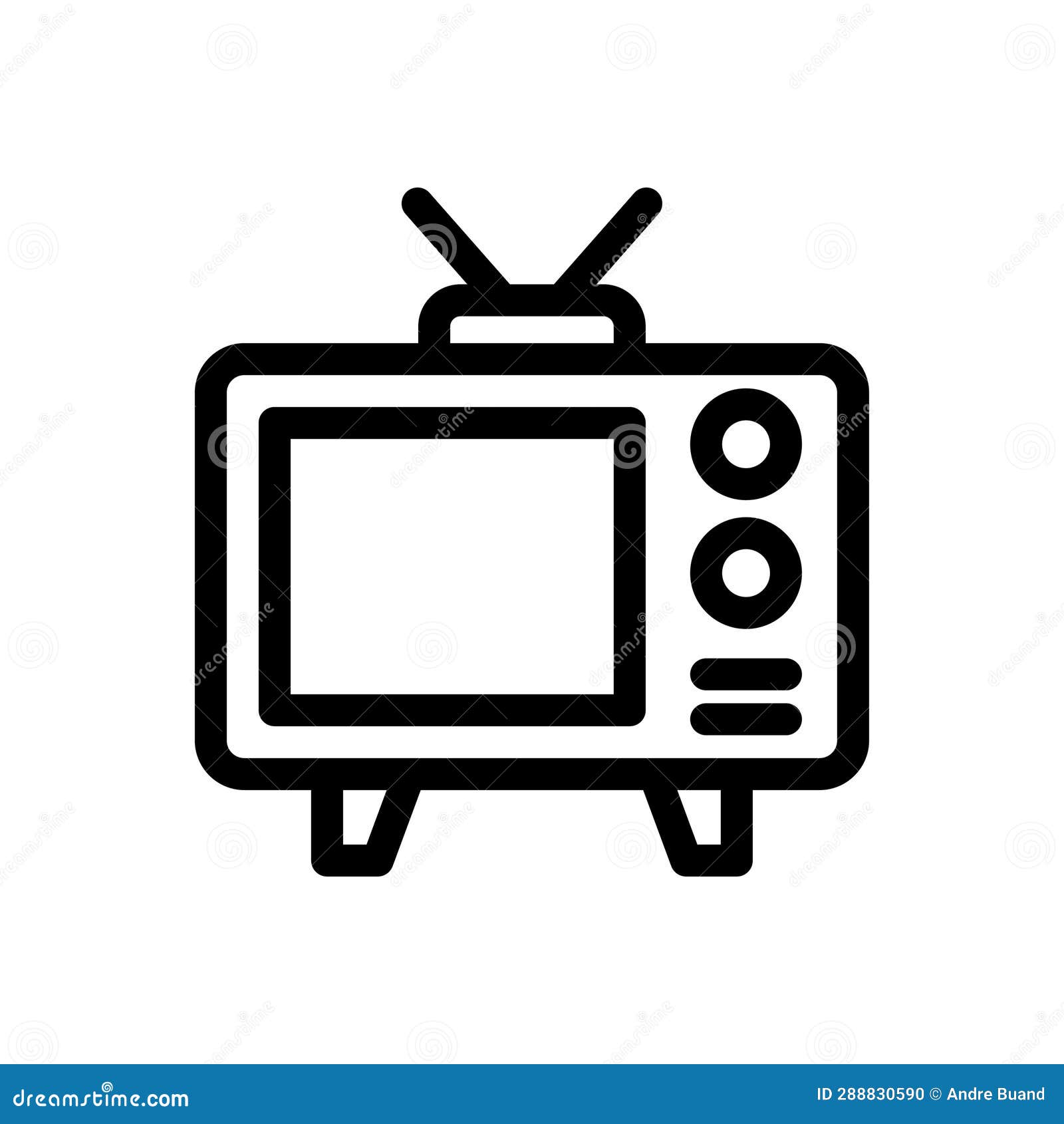 Tv Line Icon Illustration Vector Graphic Stock Vector - Illustration of ...