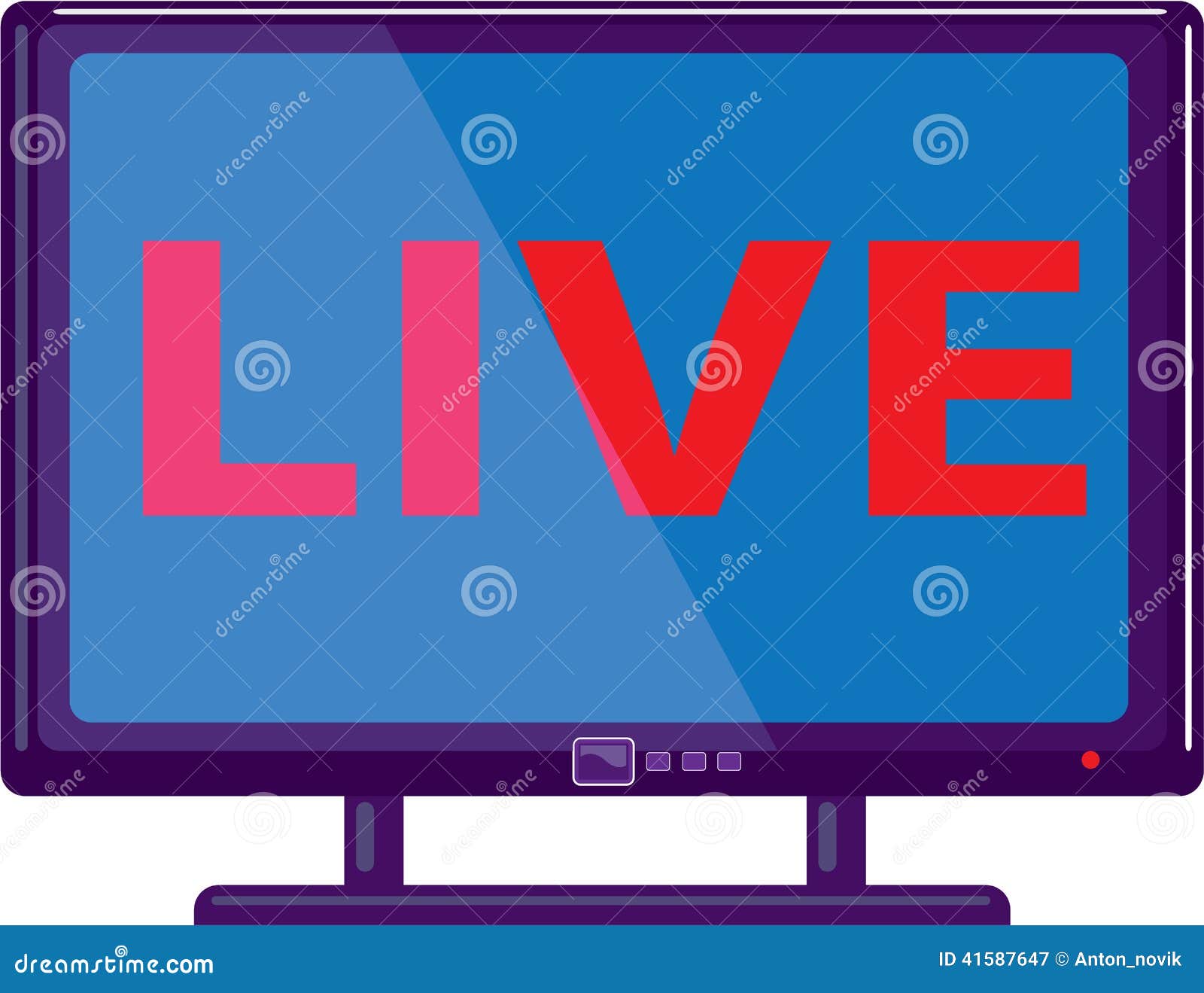 TV live stock vector. Illustration of definition, entertainment - 41587647