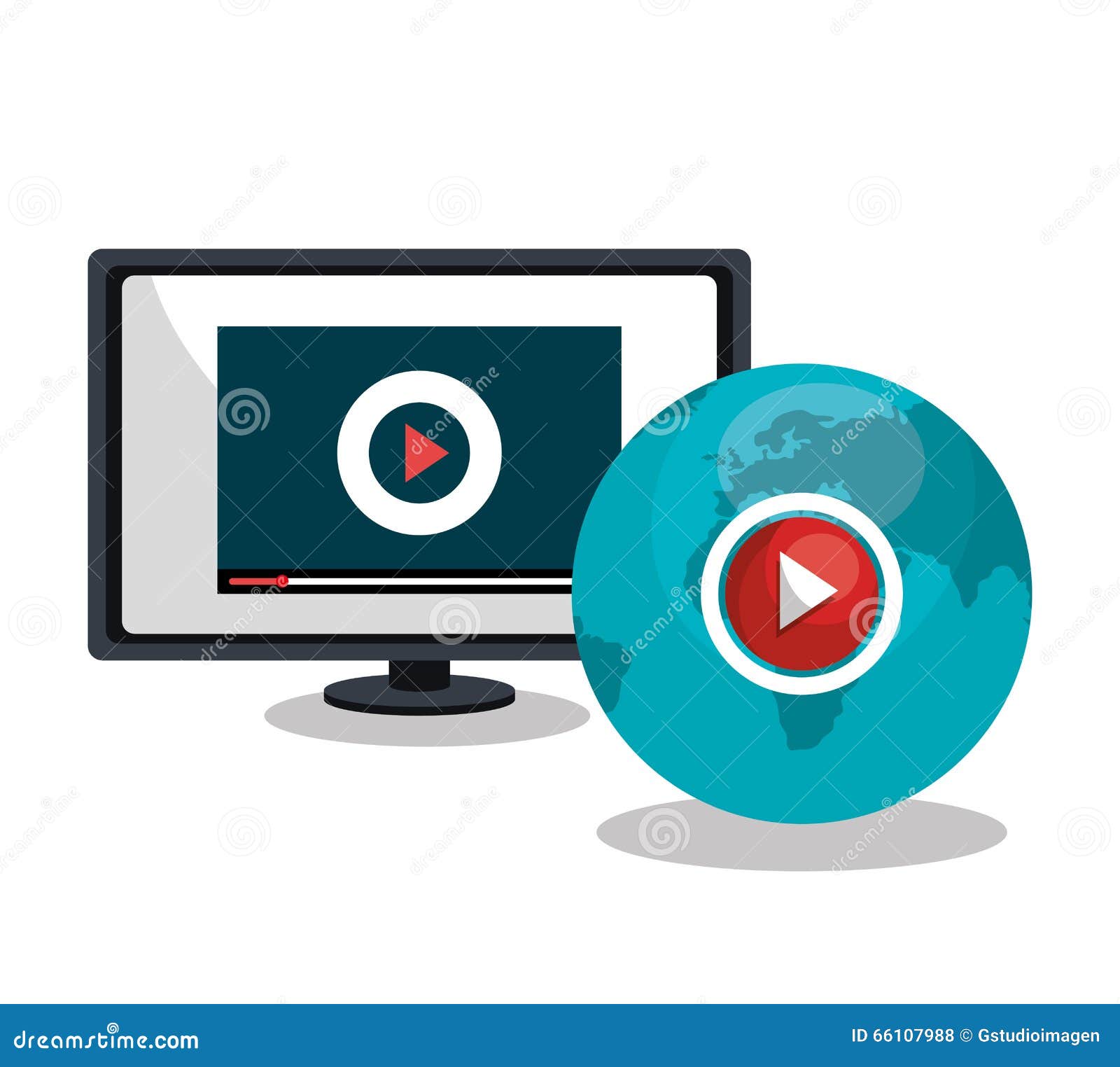 TV live stream stock illustration. Illustration of data - 66107988