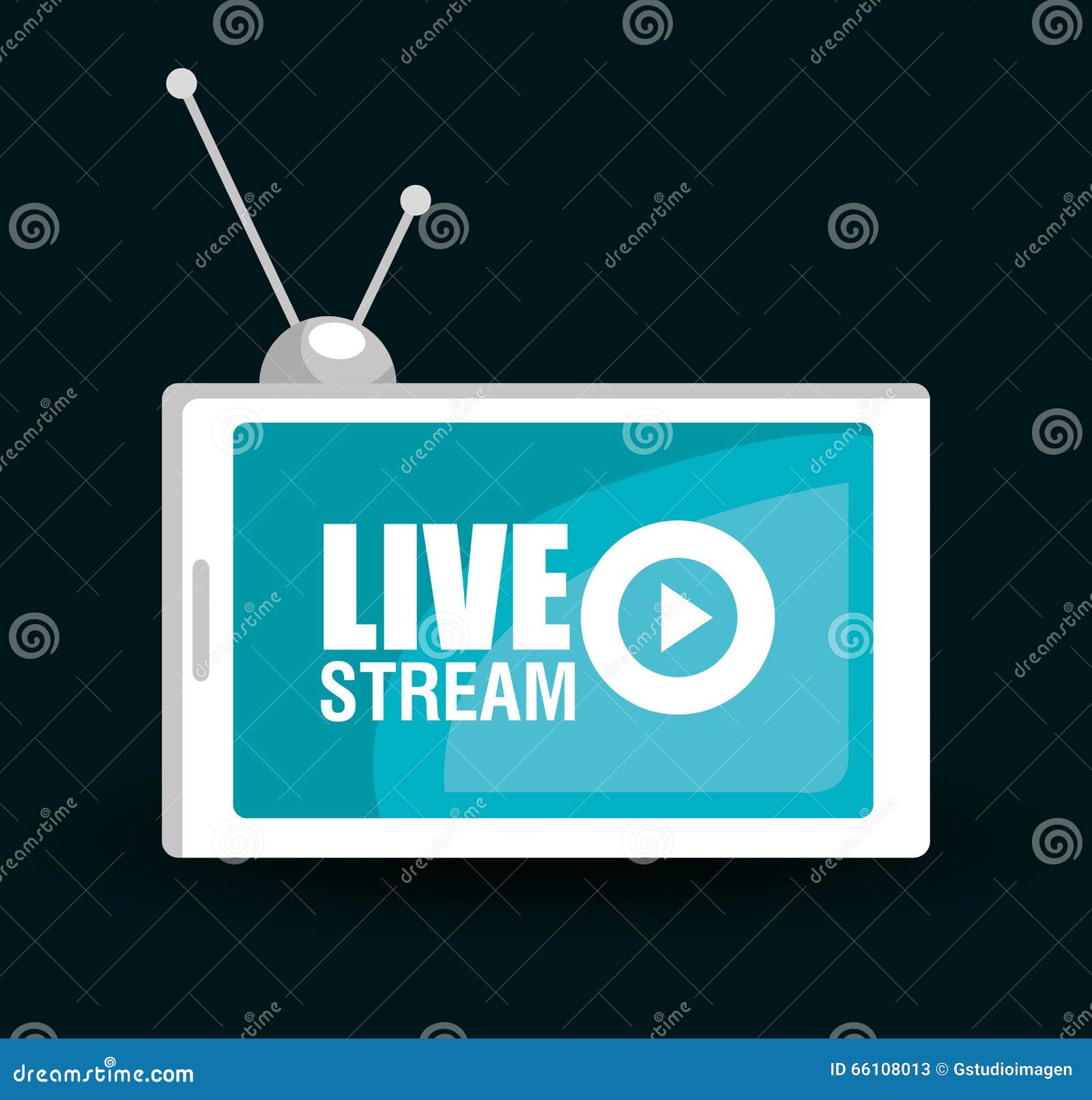 TV live stream stock illustration. Illustration of screen - 66108013