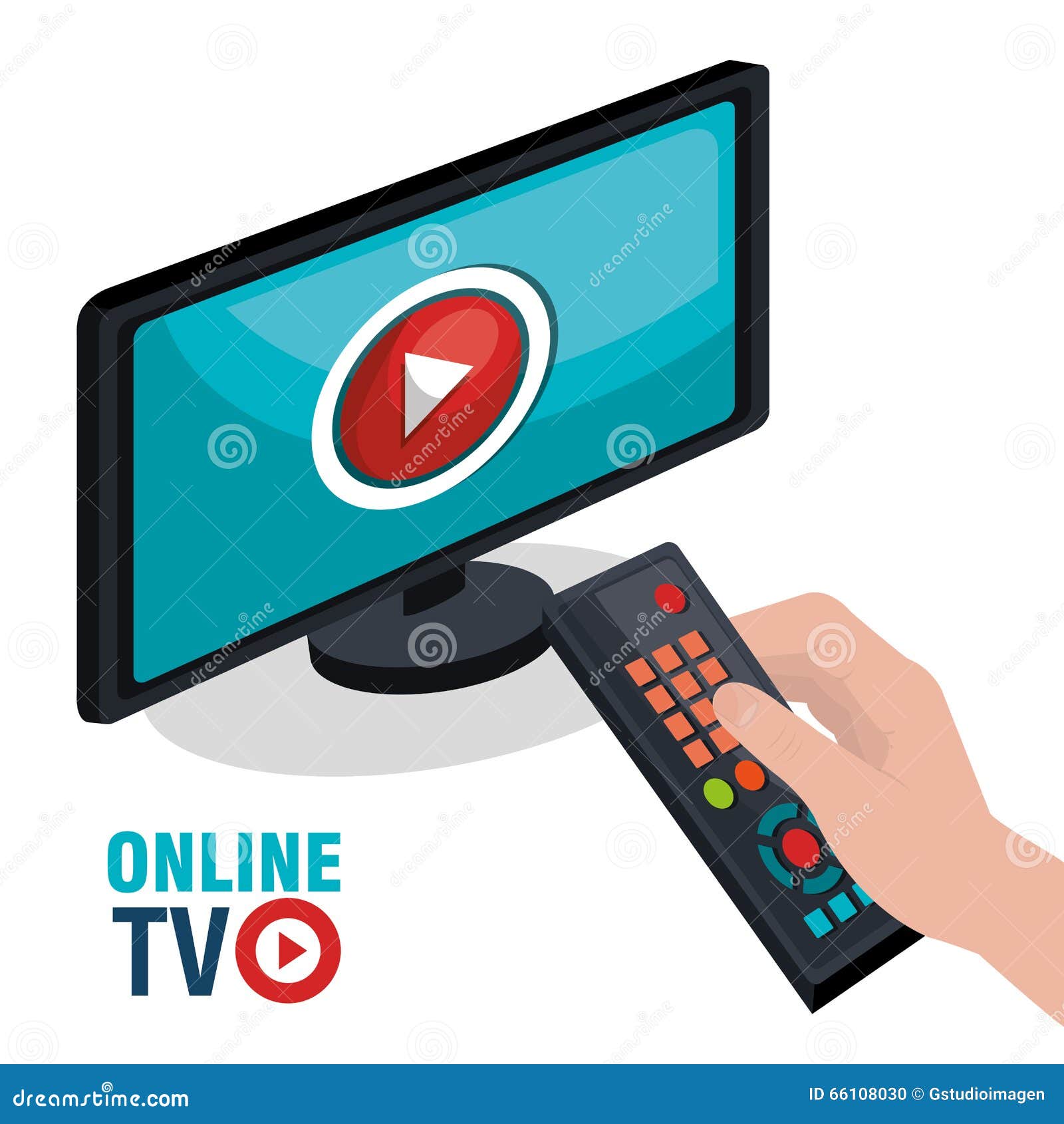 TV live stream stock illustration. Illustration of audio - 66108030