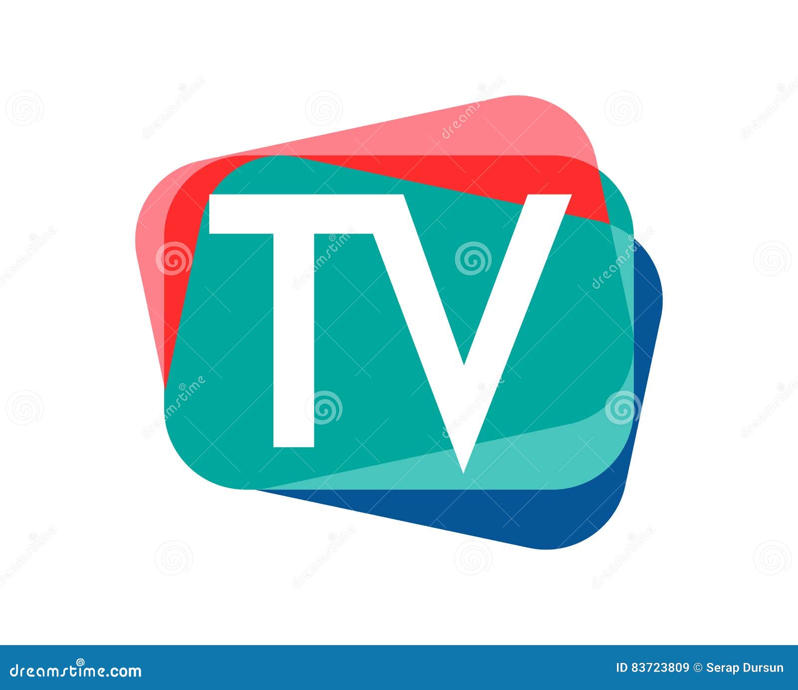 TV Logo Design Concept stock vector. Illustration of creative - 83723809