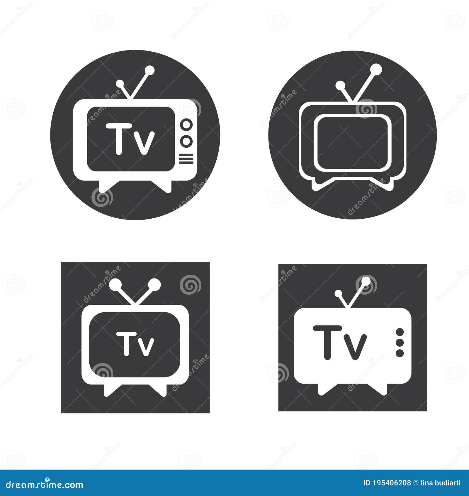 TV logo design stock vector. Illustration of style, design - 195406208