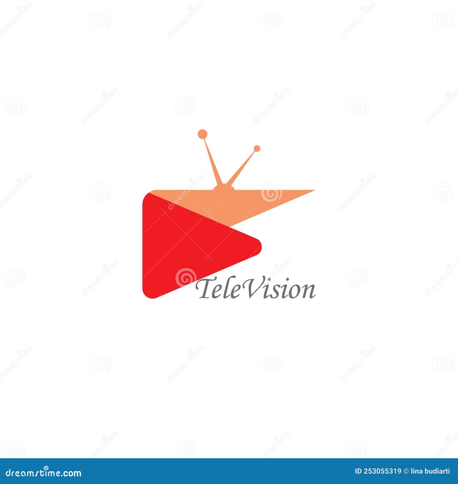 TV logo design stock vector. Illustration of graphic - 253055319