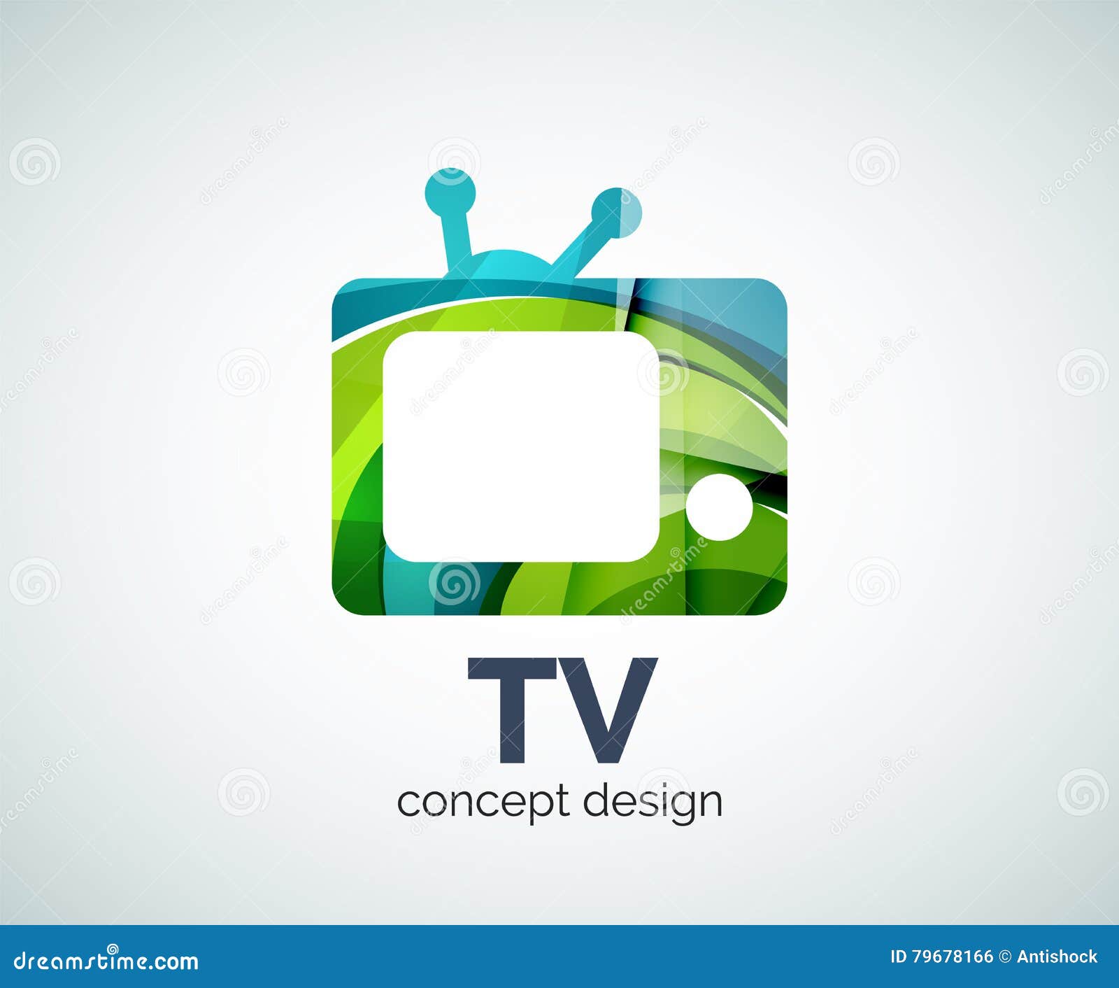 TV logo template stock vector. Illustration of color - 79678166