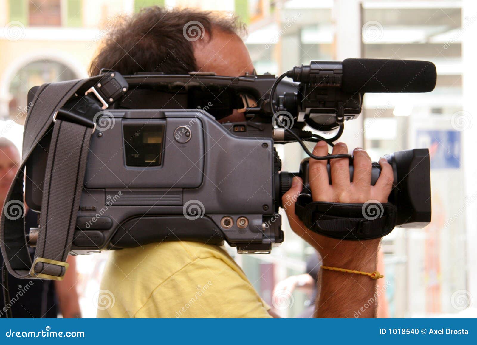 TV-man stock photo. Image of mallorca, report, action - 1018540