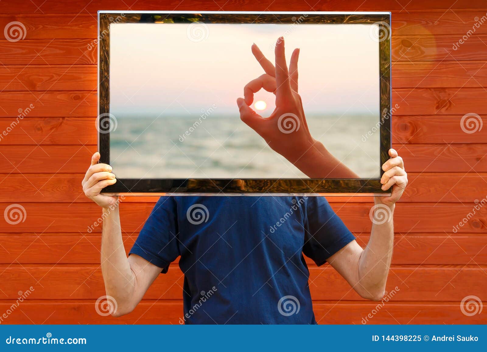 TV Man. TV instead of the Head Stock Image - Image of dark, headless ...