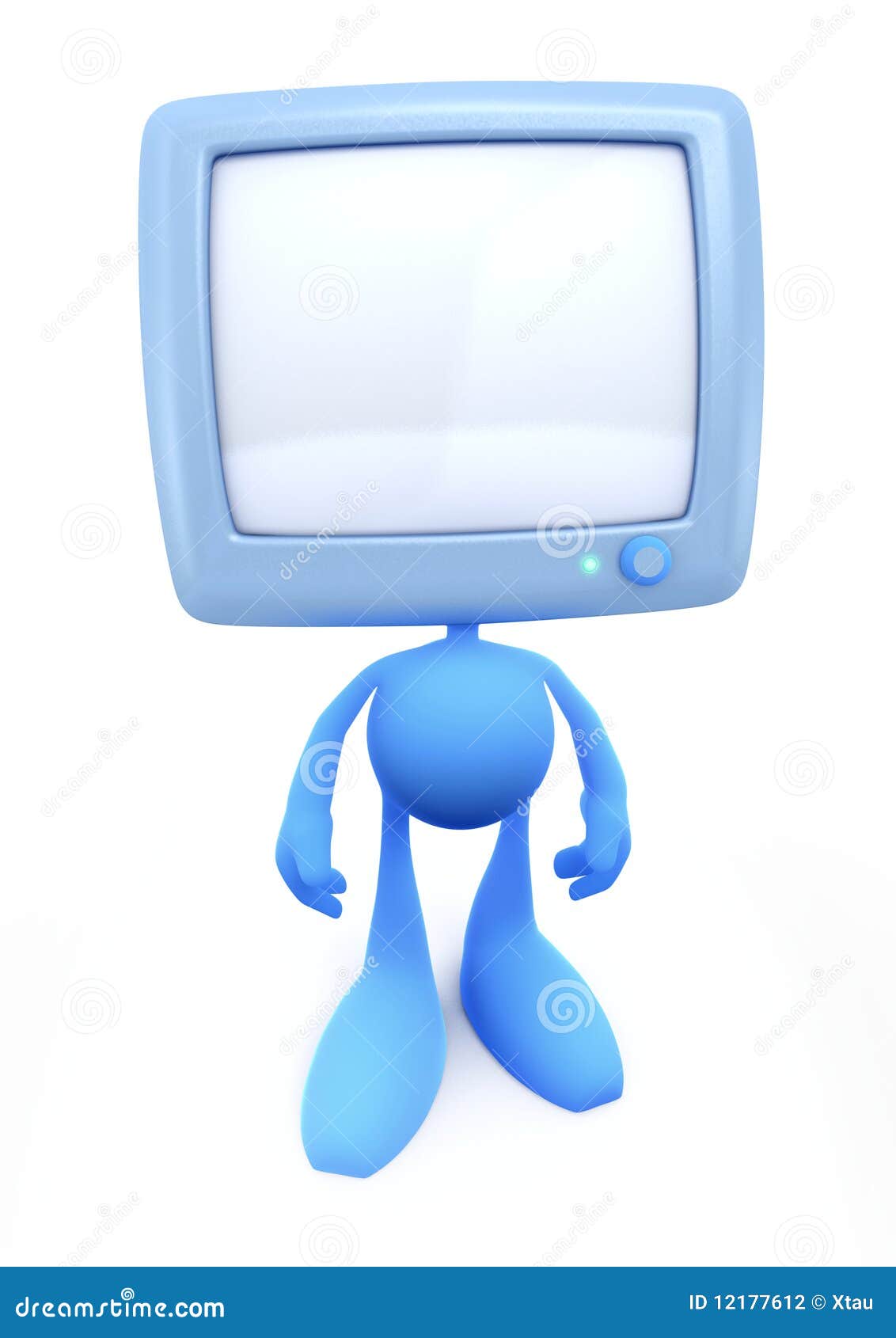 TV-Man (TV-Head) stock illustration. Illustration of console - 12177612
