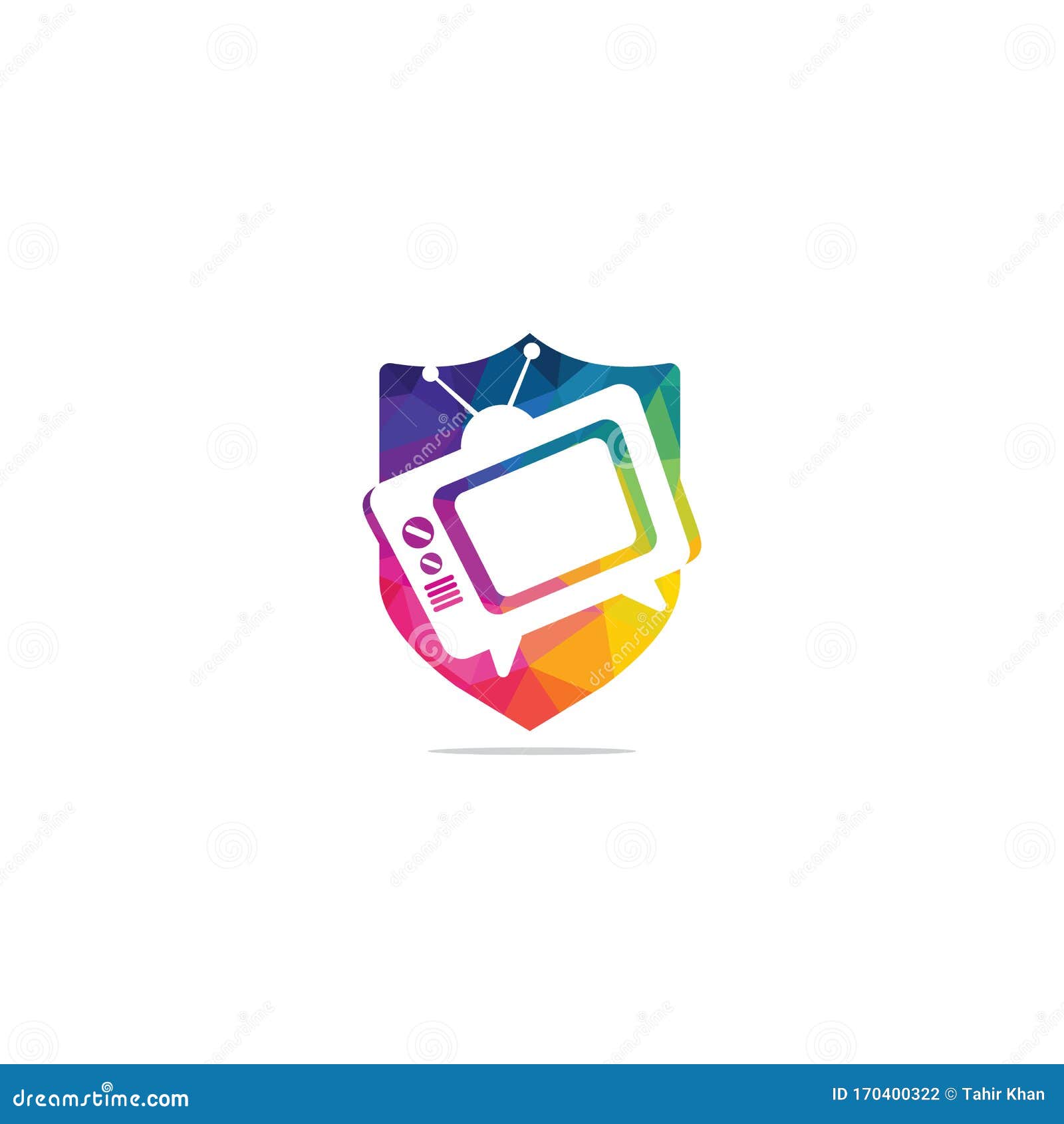 TV Service Logo Template Design. Stock Illustration - Illustration of ...
