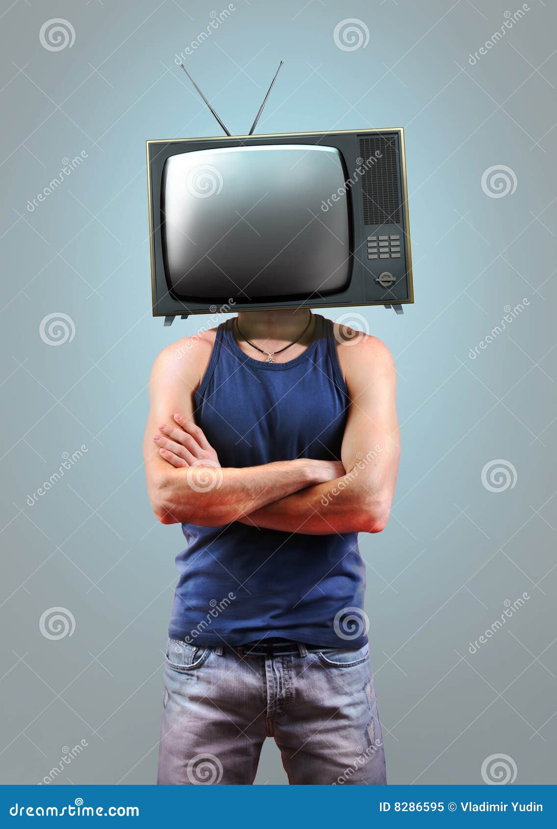 TV men on grey stock image. Image of people, looking, person - 8286595