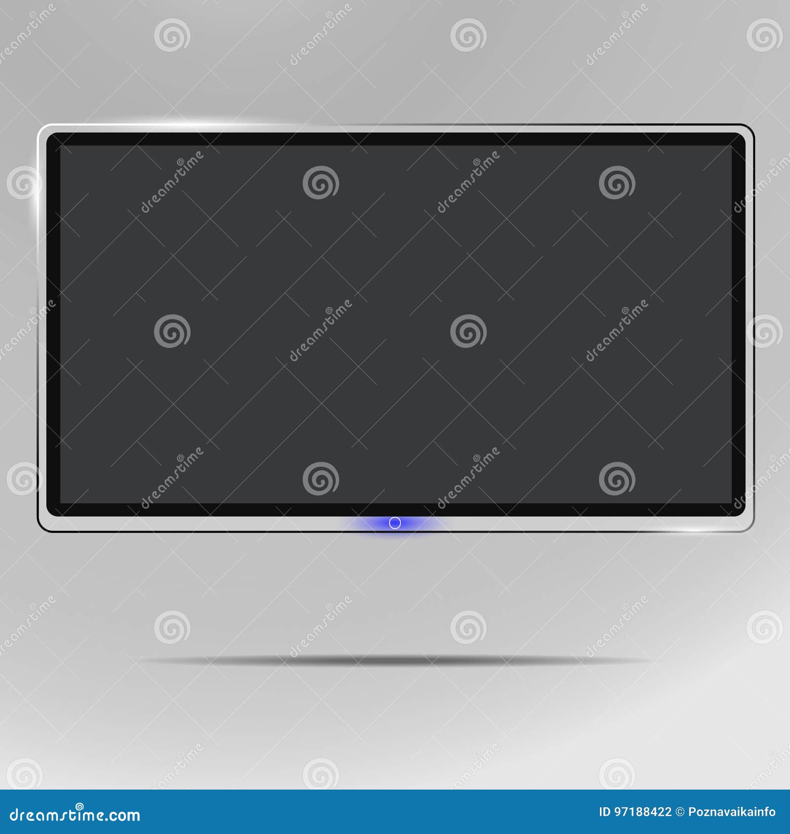 TV, Modern Blank Screen Lcd, Led, on Isolate Background, Stylish Vector ...