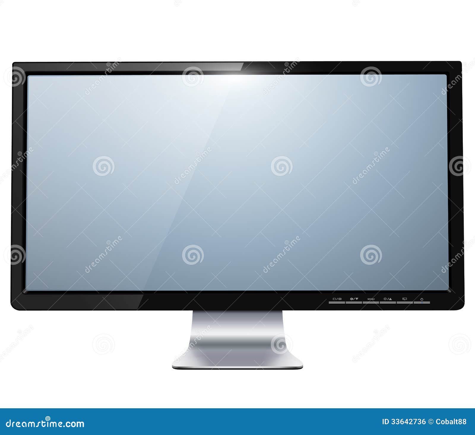 Tv monitor stock vector. Illustration of computer, icon - 33642736