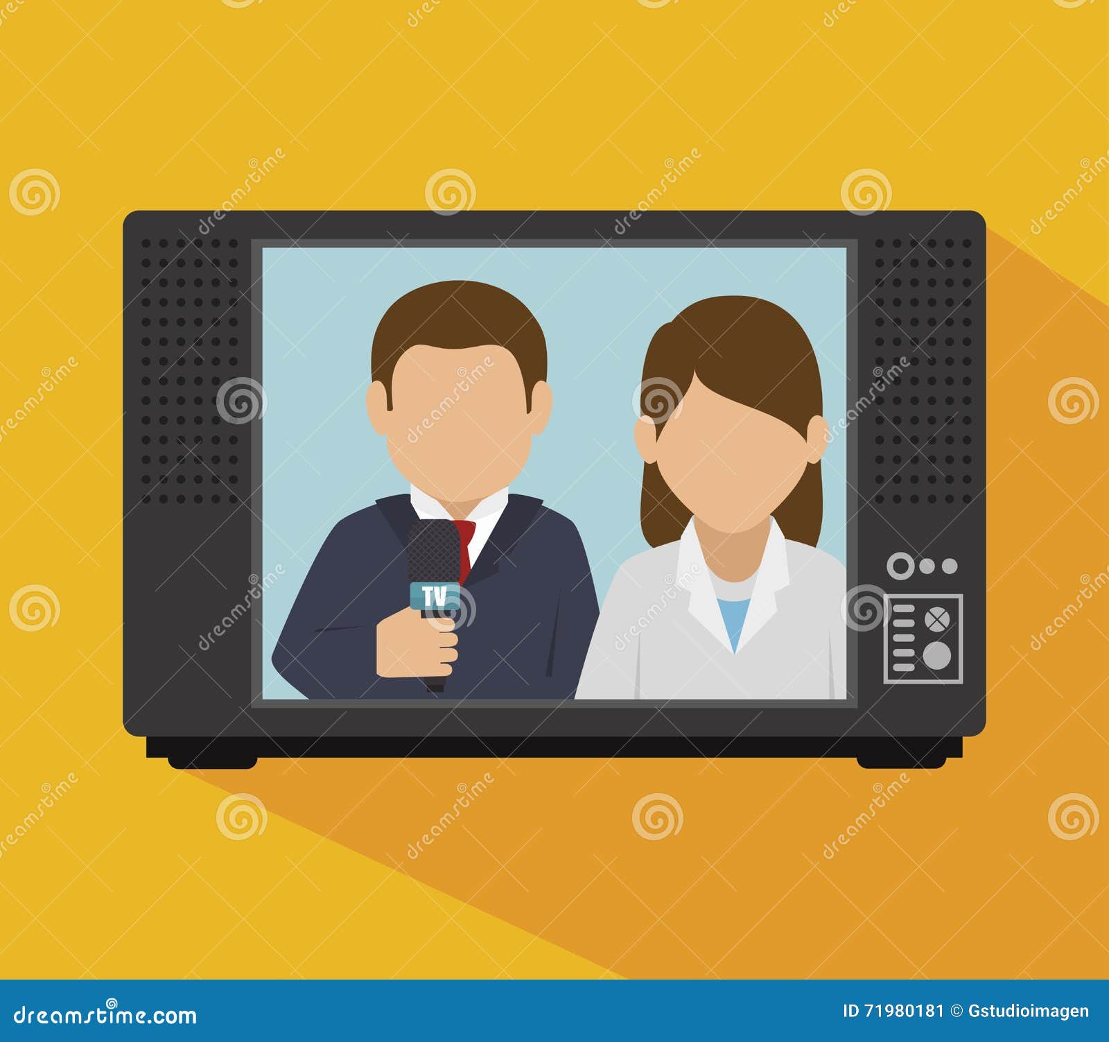 Tv news design stock illustration. Illustration of flat - 71980181