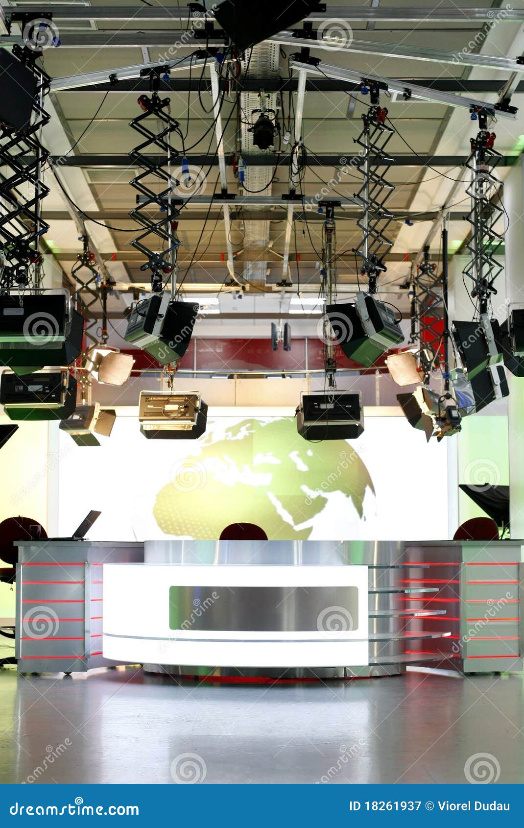 TV News Studio Setup - Television Interior Stock Image - Image of ...